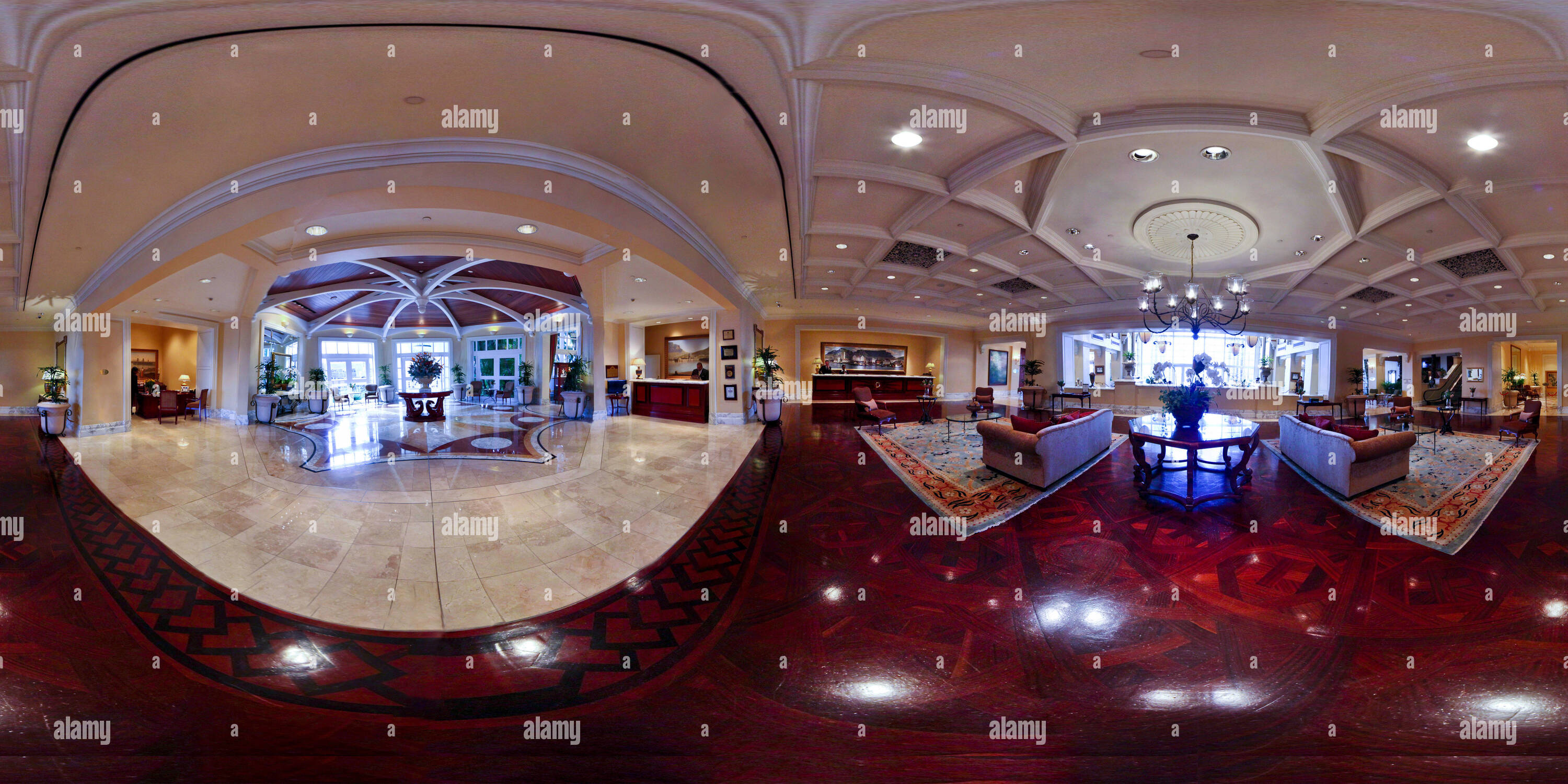 360° view of The Table Bay Hotel Reception Area - Alamy