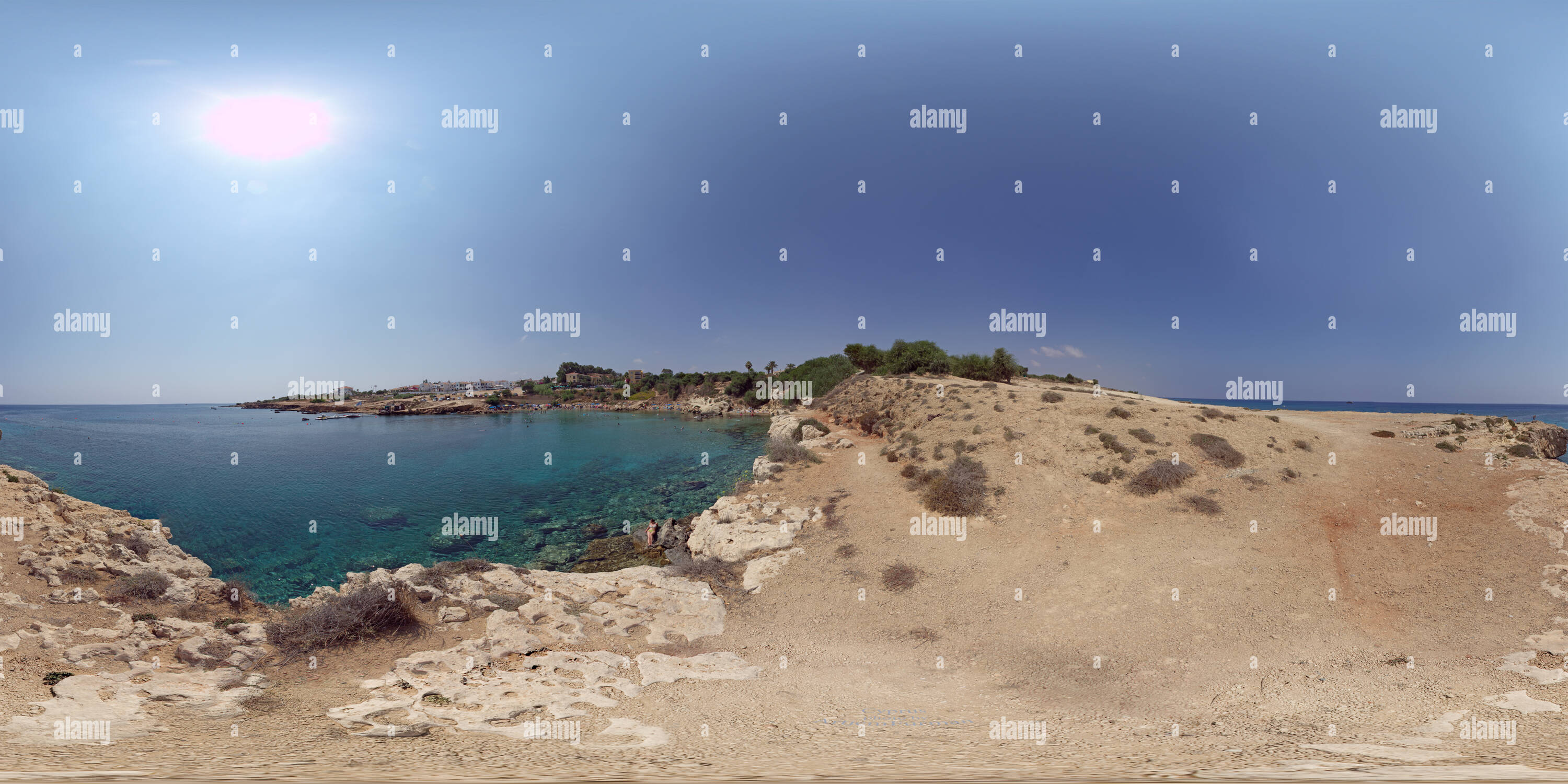 Cyprus paralimni malama holiday vilage mediteranean sea hi-res stock ...