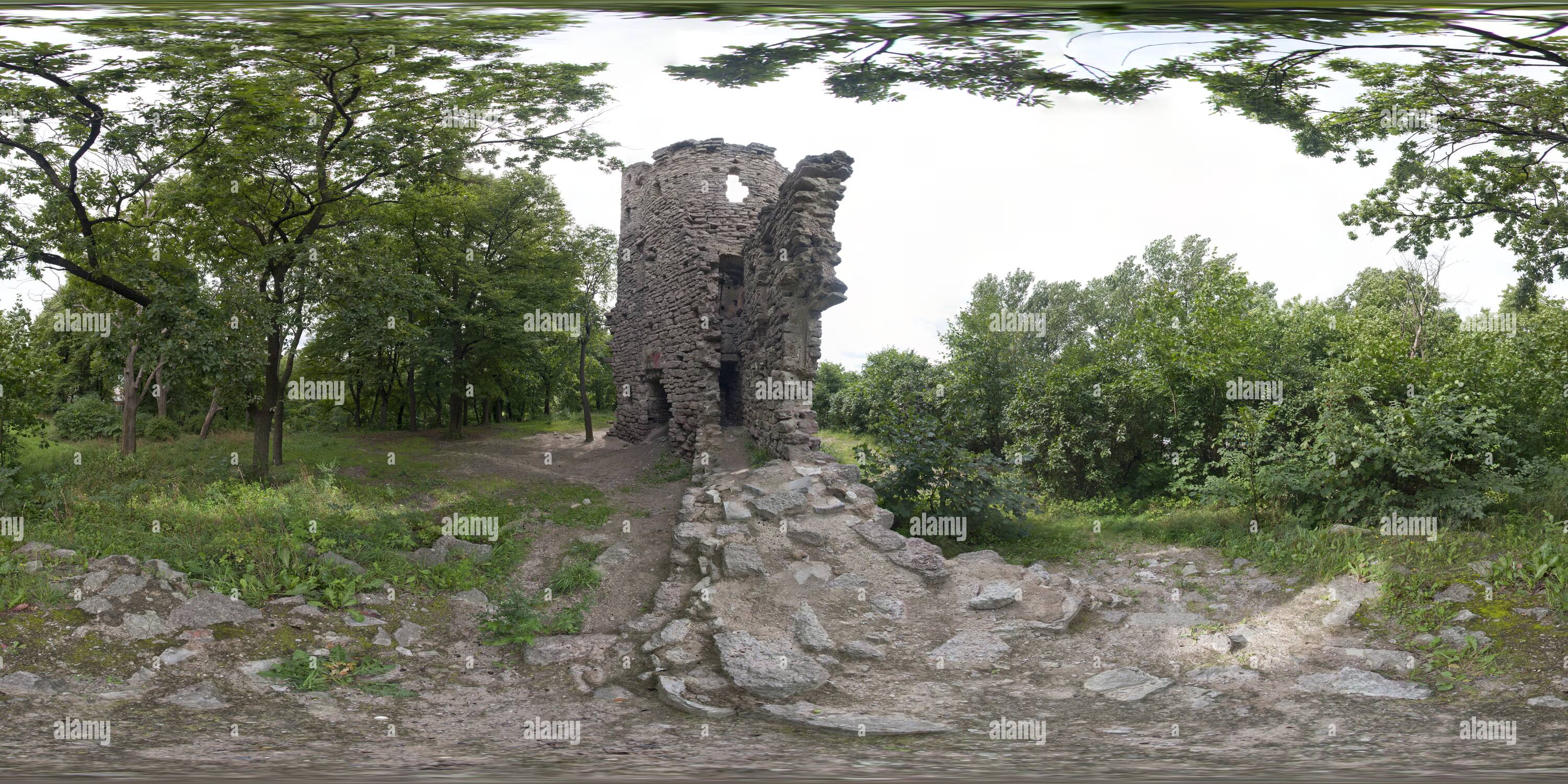 360° view of Artificial ruins. Mākslīgās pilsdrupas - Alamy