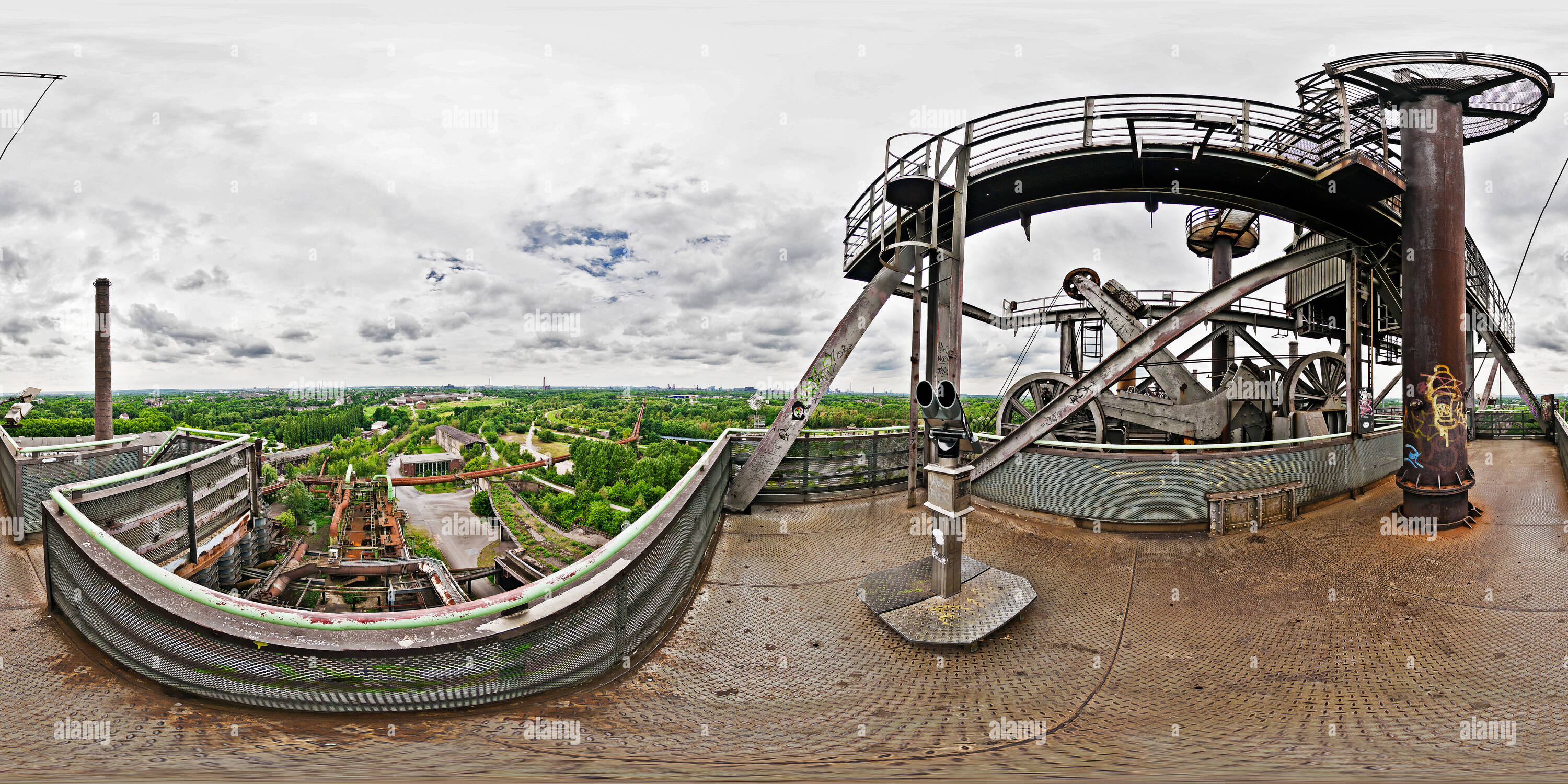 360° view of Landschaftspark Duisburg Nord - Aussichtsplattform - Alamy