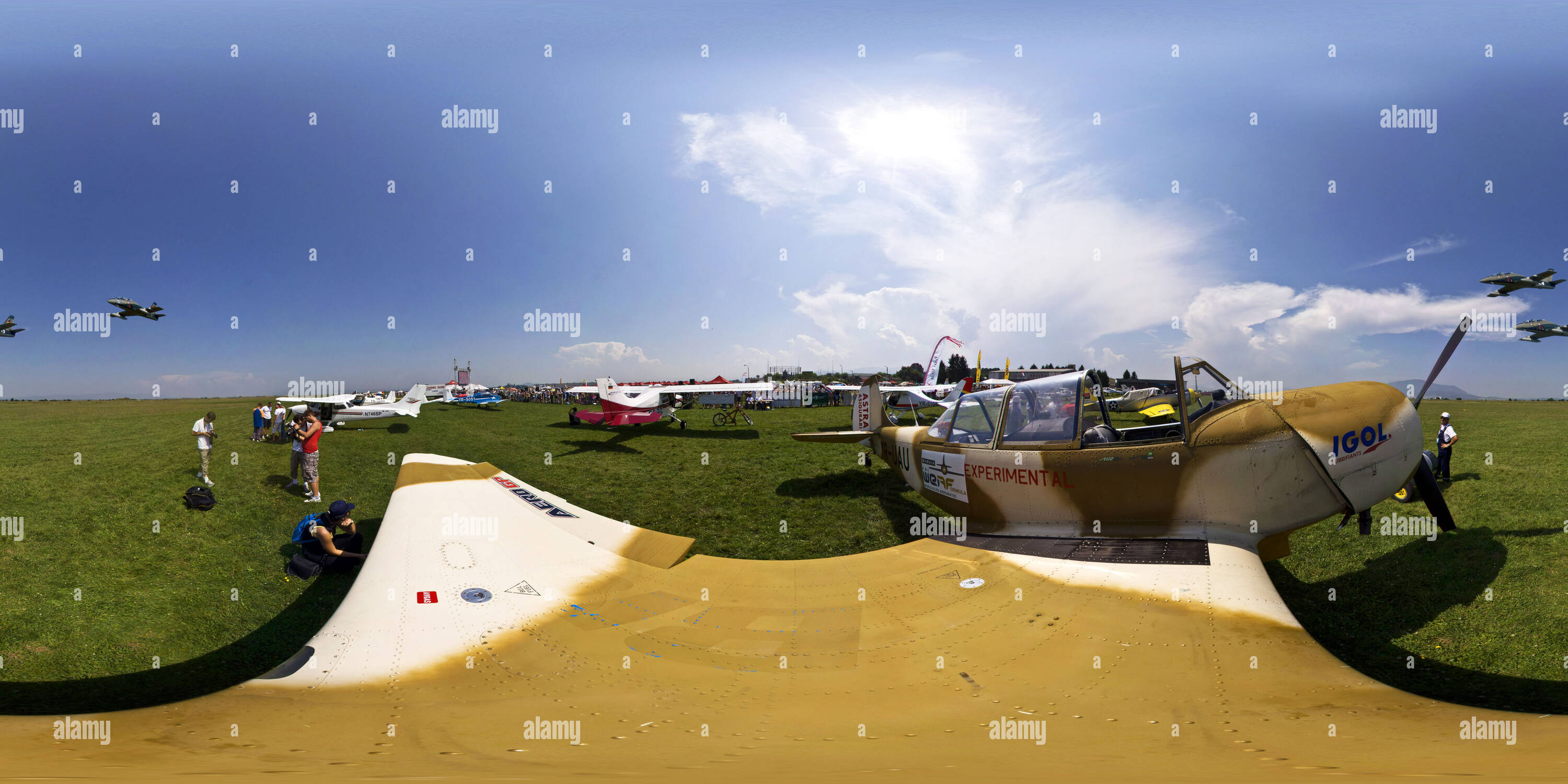 360° view of Flight of the IAR99 Soim jetfighters - Alamy