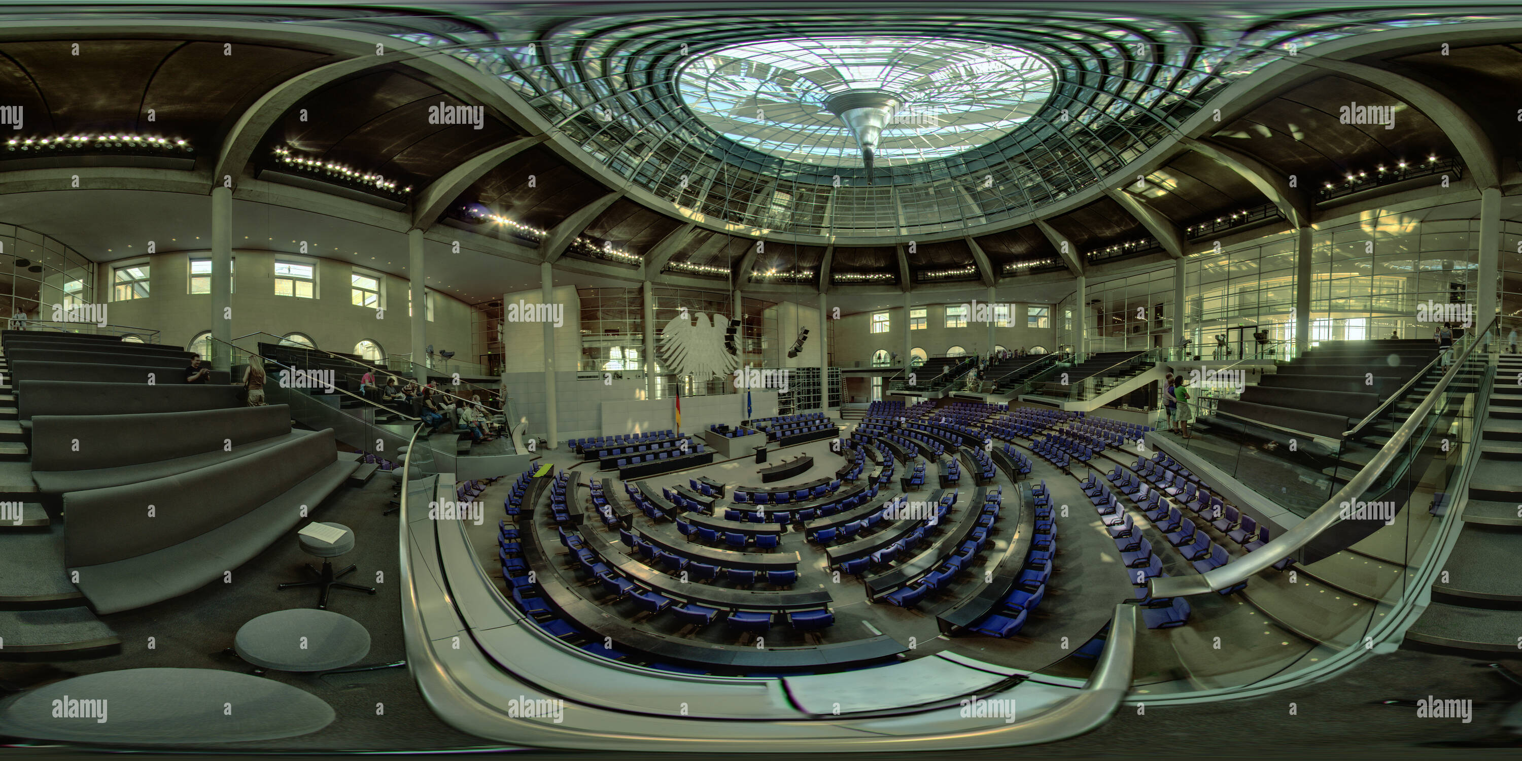 360° view of Plenarsaal Deutscher Bundestag Reichstag Berlin - Alamy