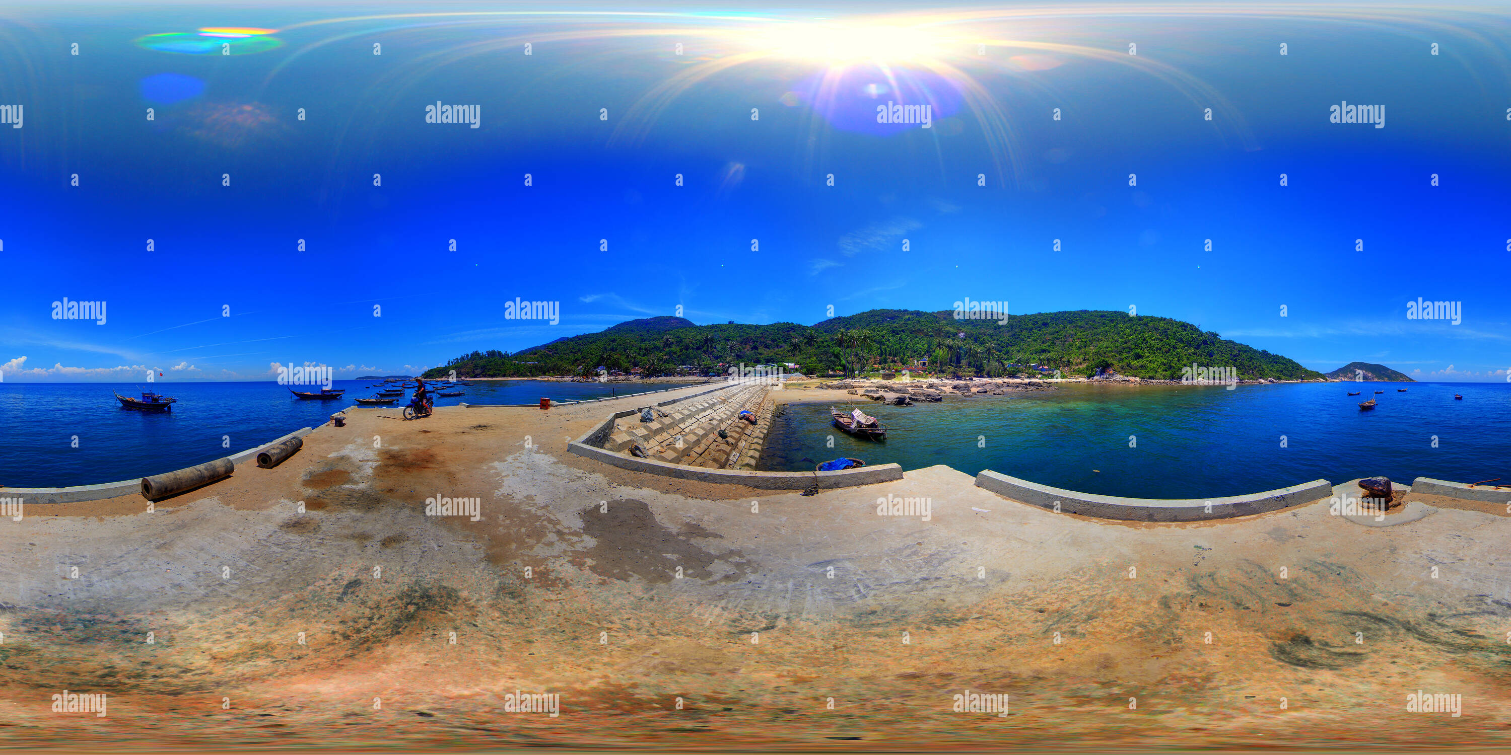 360° view of Huong Fishing Village In Cham Islands - Alamy