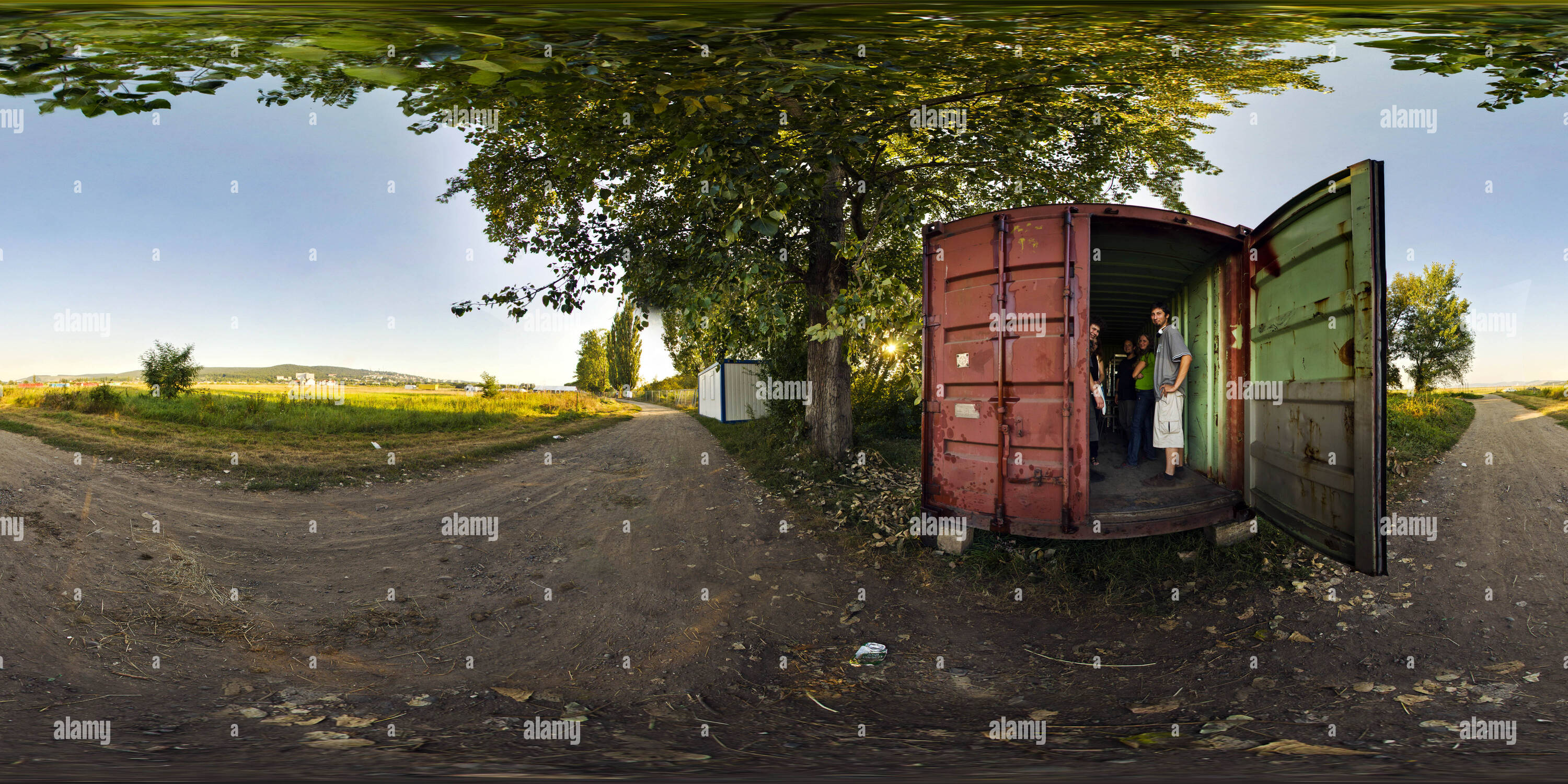 360° view of Looking for some stuff in a container - Alamy