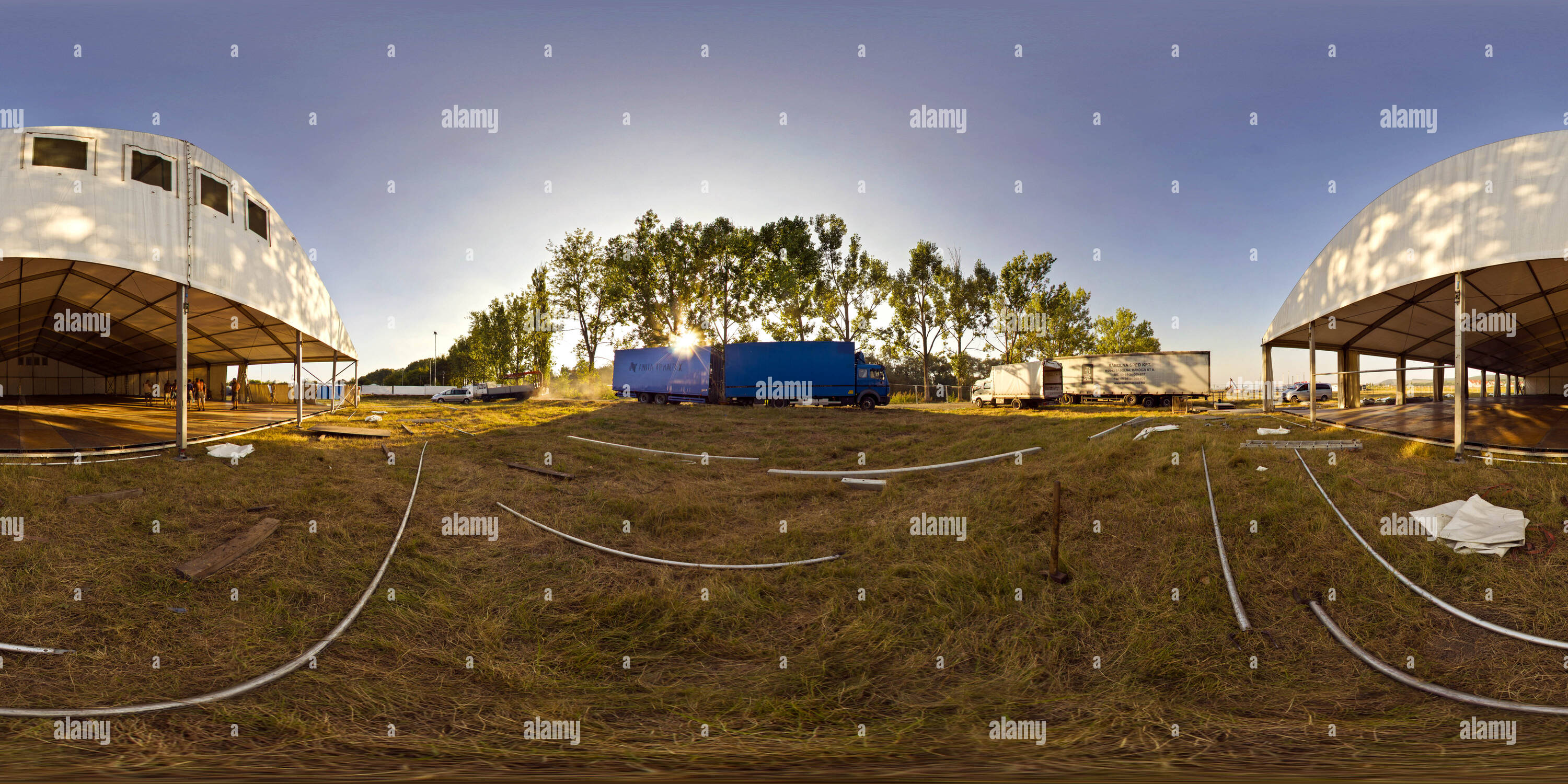 360° view of Setup of the Freedom Arena at the Peninsula Rock Festival ...