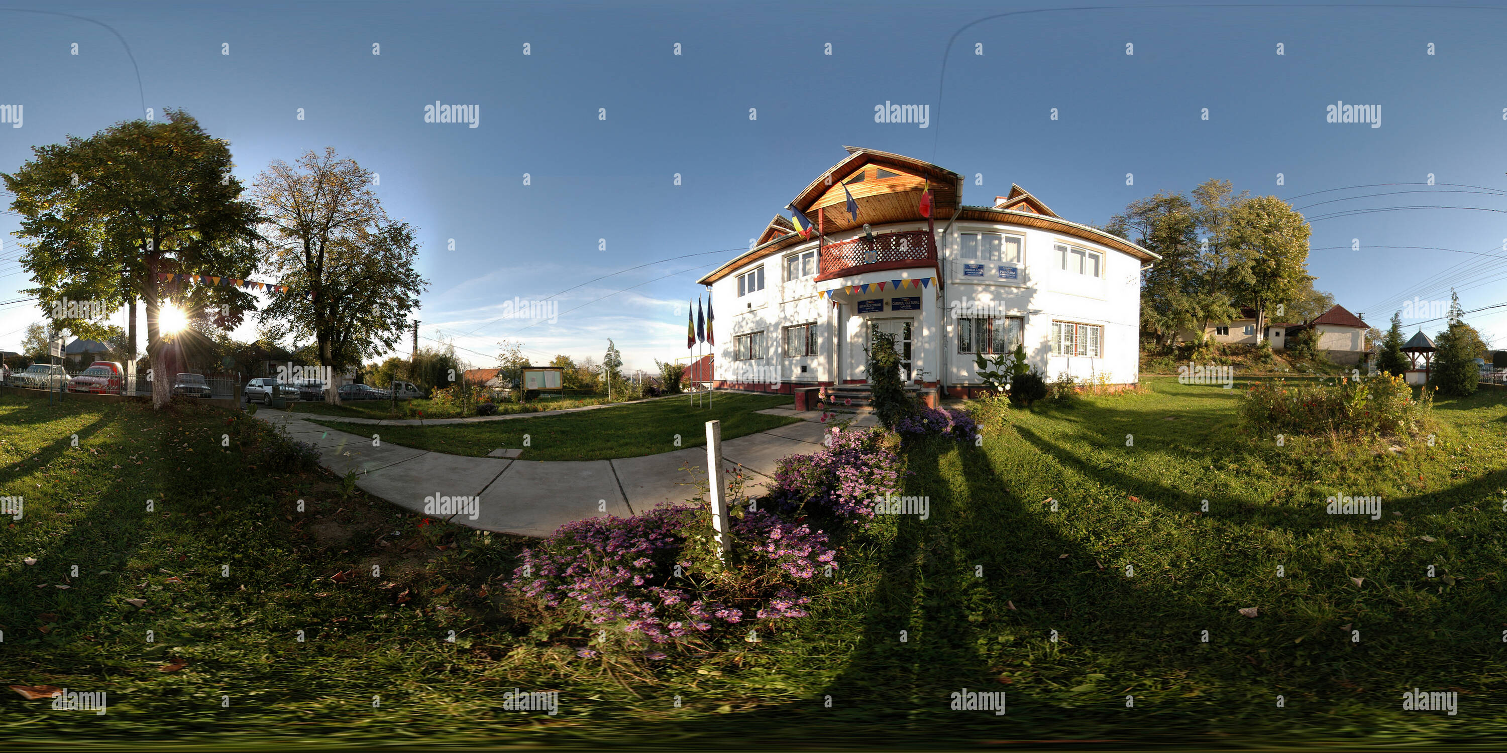 360° view of Town Hall, Grosi, Maramures, ROU - Alamy