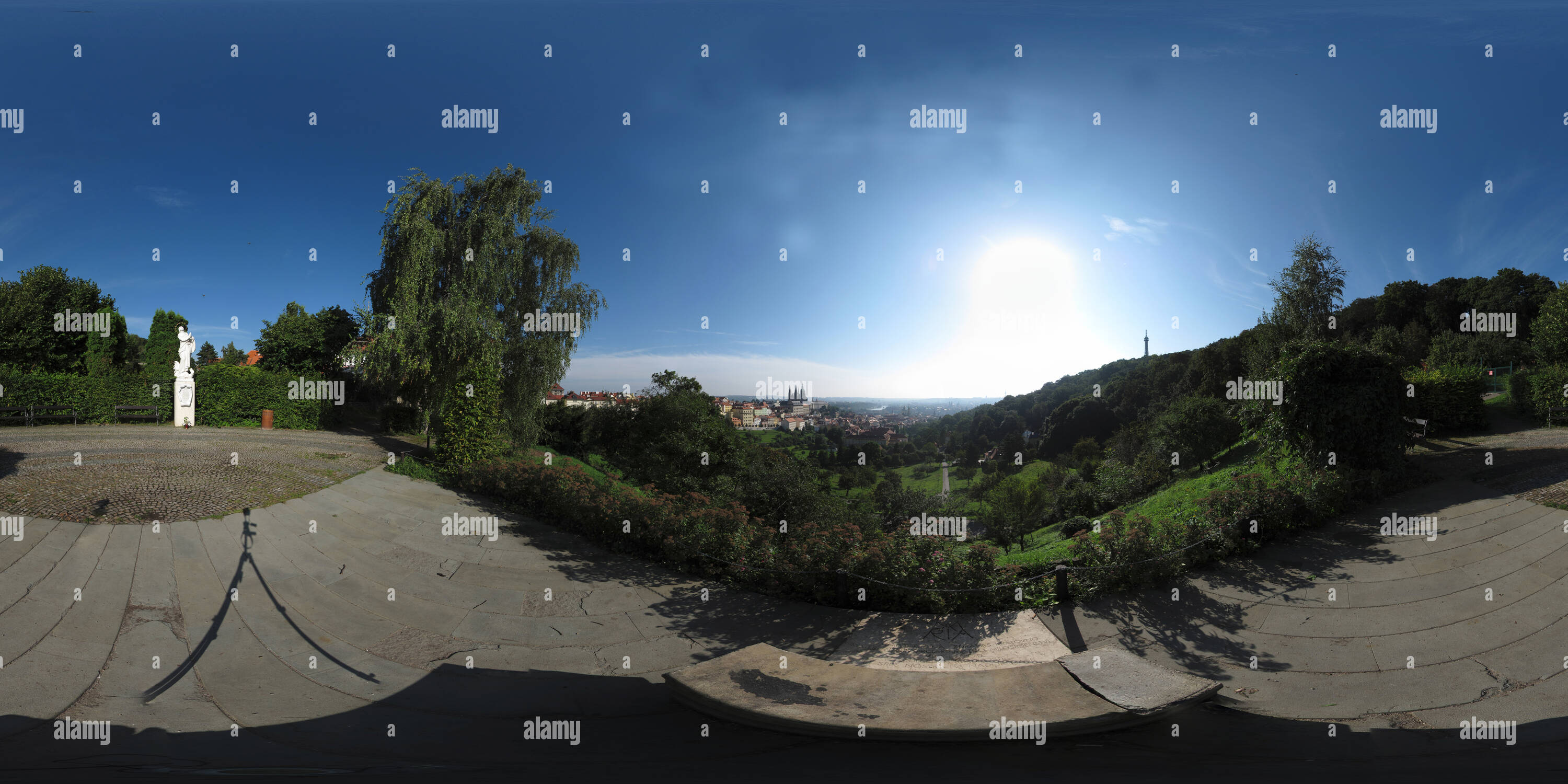360° view of Prague from the Our Lady in Exile statue - Alamy