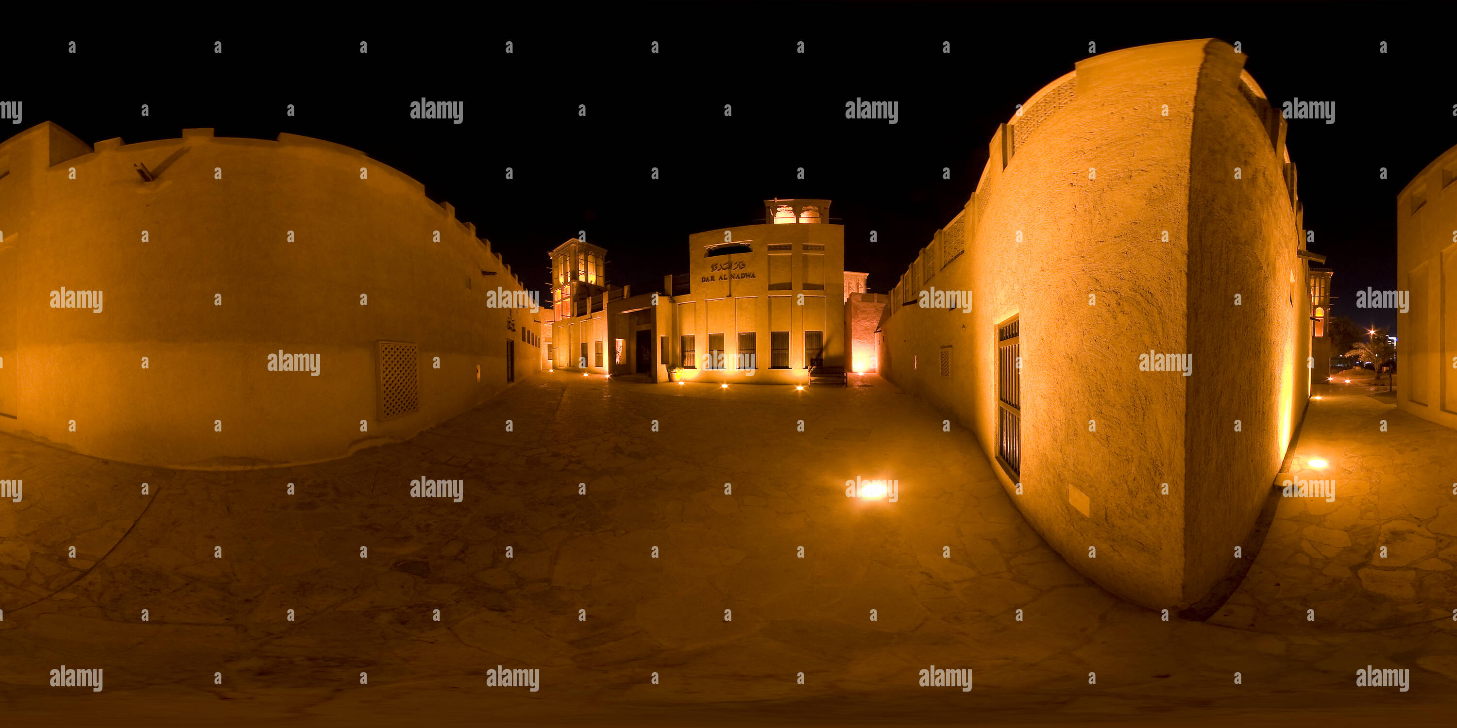 360° view of Bastakiya Old Town Dubai - Alamy