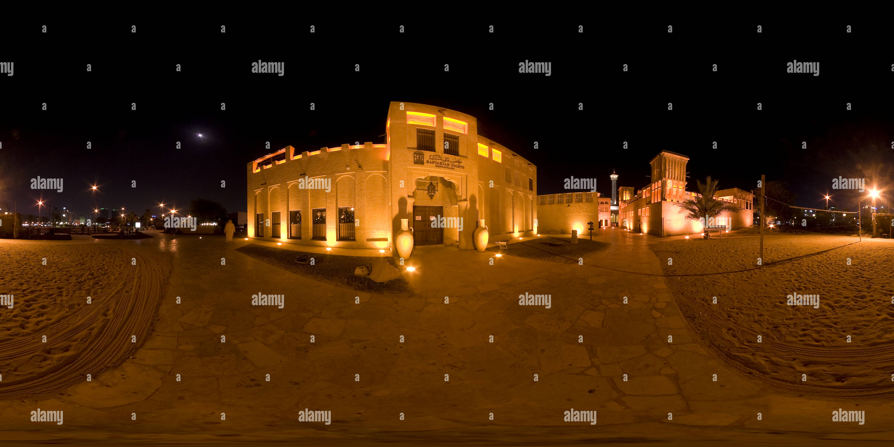 360° view of Bastakiya Old Town Dubai - Alamy