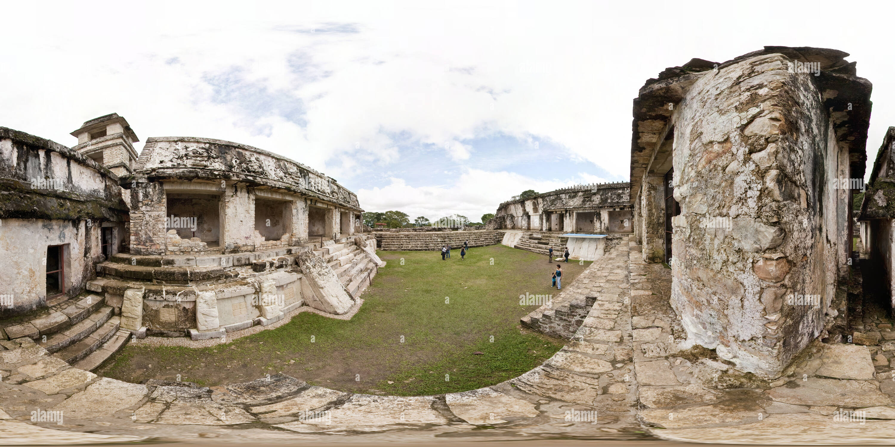 360° view of At the Palace in Palenque - Alamy