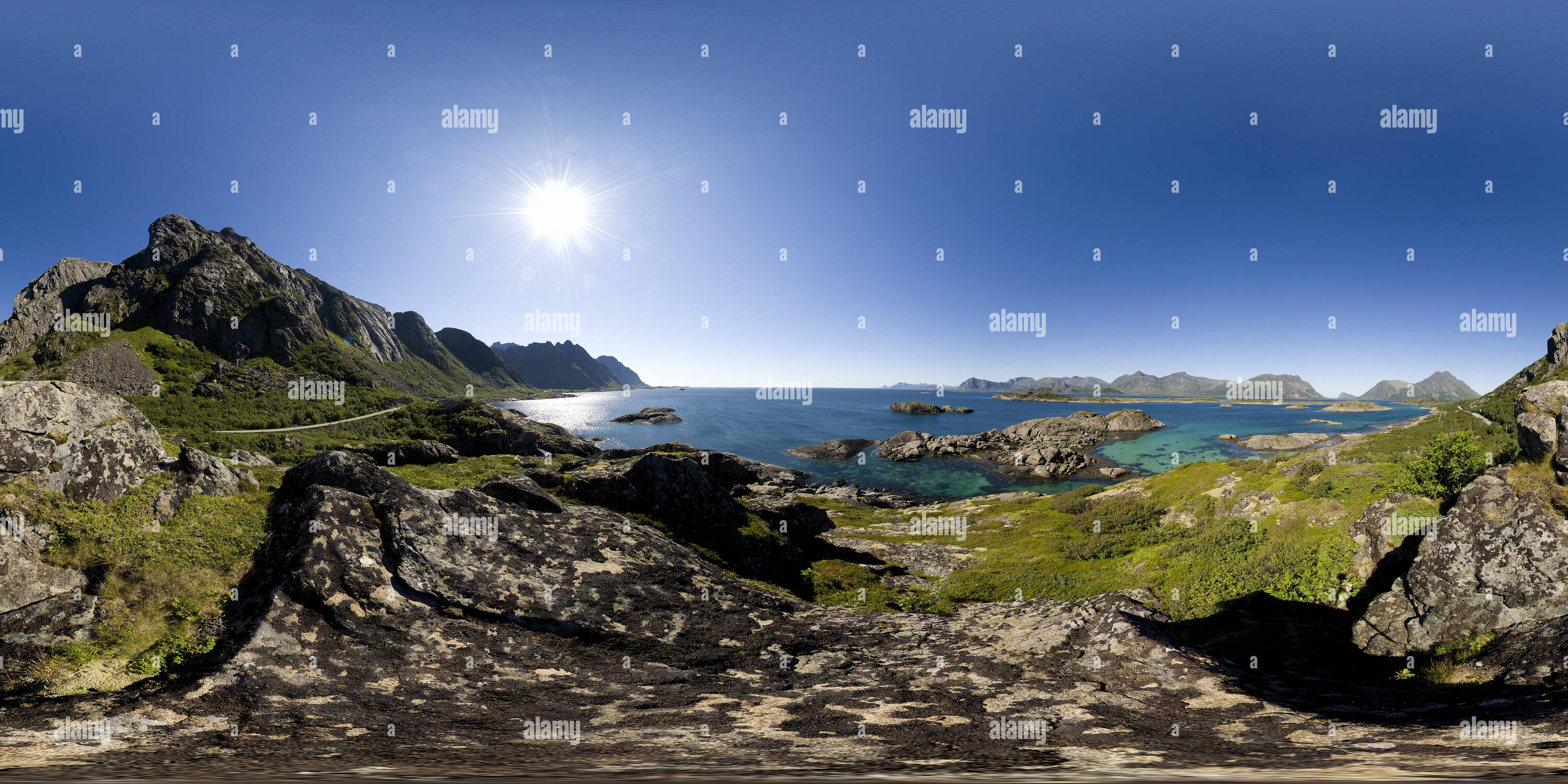 360° view of Lyngvær, Lofoten Islands - Alamy