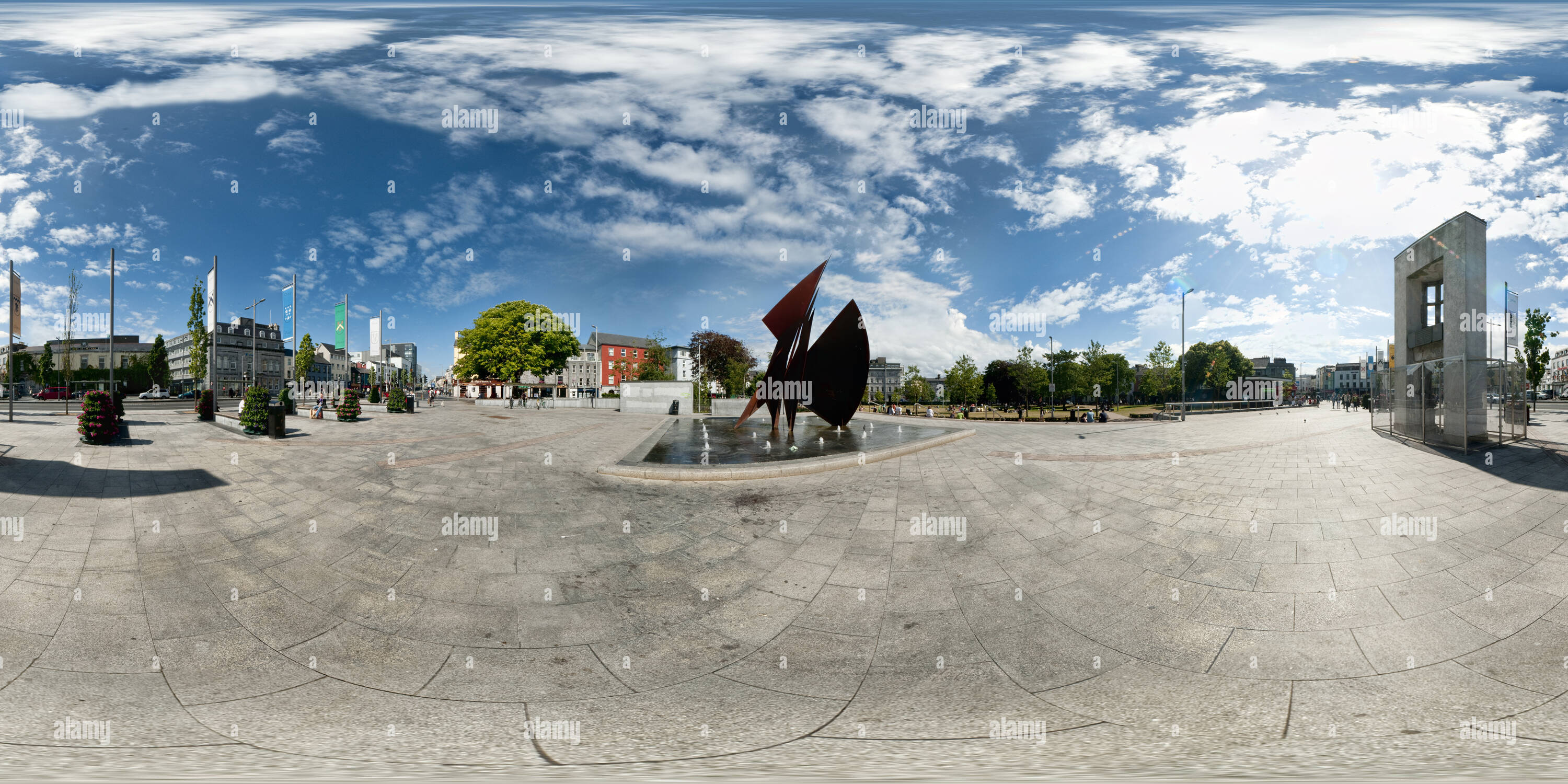 360° view of The Fountain At Eyre Square, Galway, Republic of Ireland ...