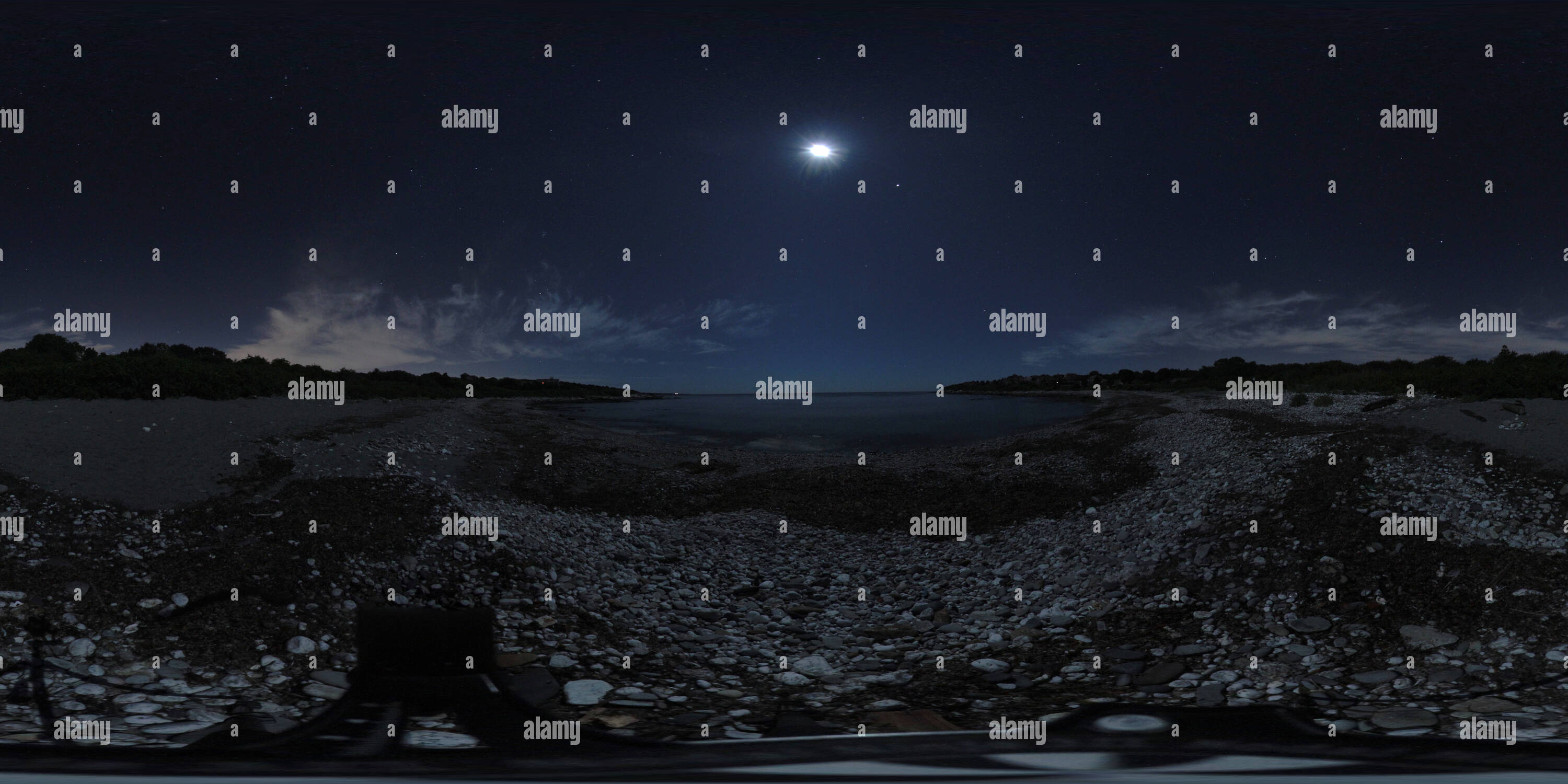 360° view of Hull Cove by Moonlight - Alamy