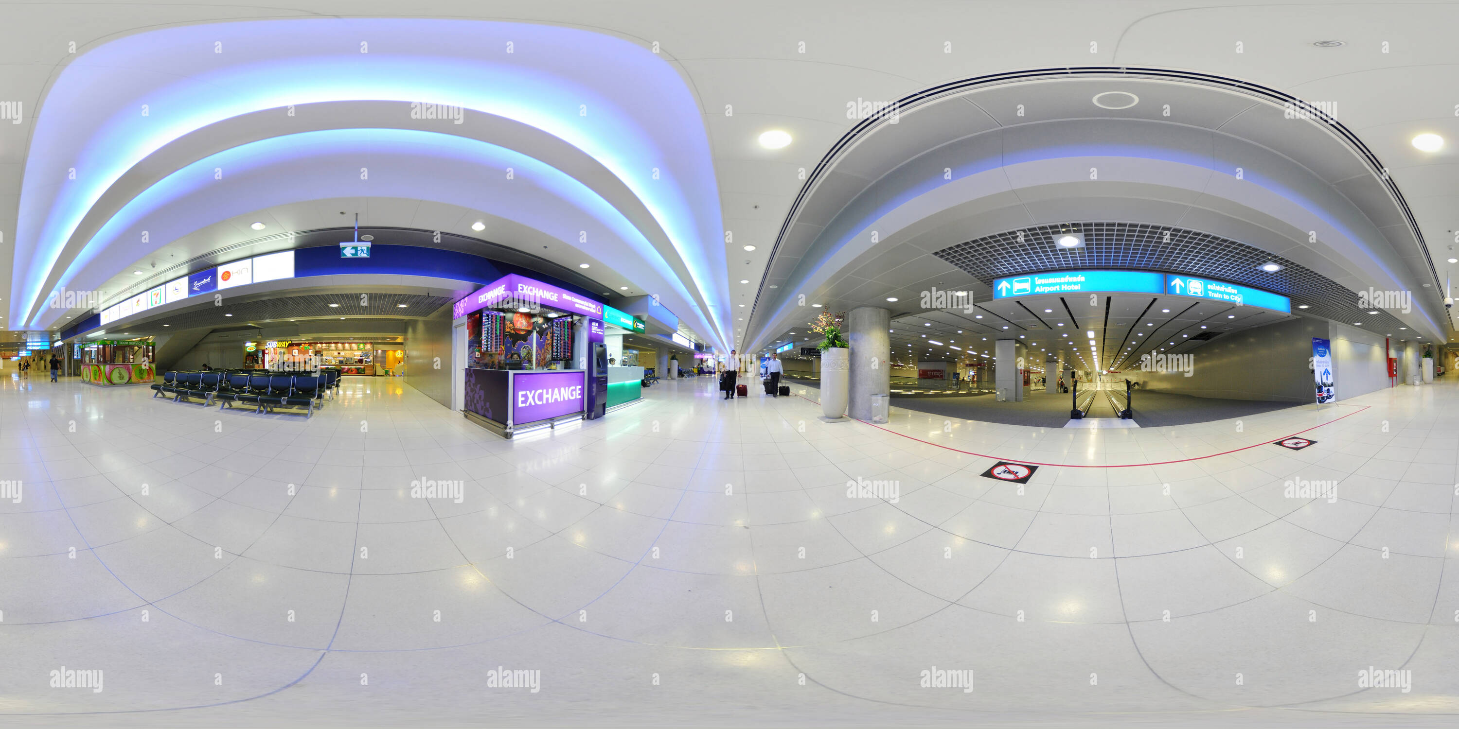 360° view of Suvarnabhumi Airport Rail Link Station, Bangkok (1 - Alamy