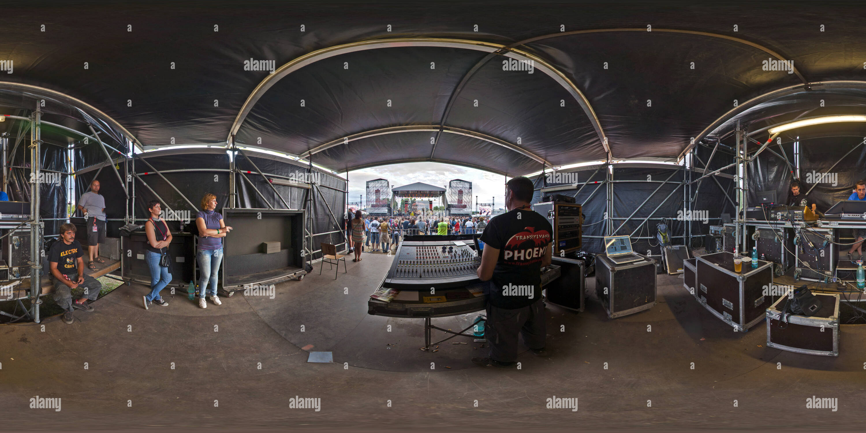 360° view of Sound mixers at the Phoenix concert at the Peninsula ...