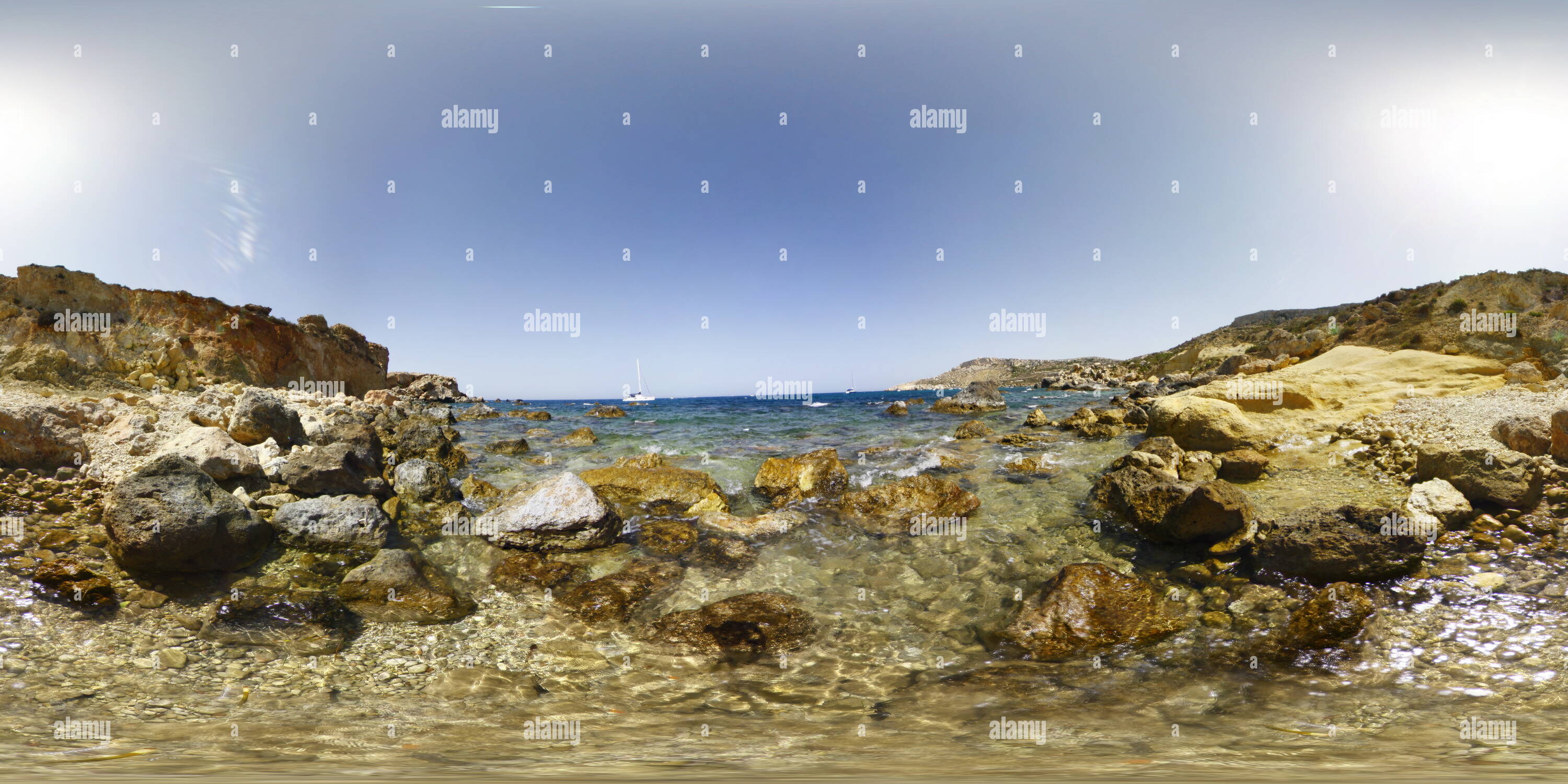 360° view of Malta - Selmun Bay - Alamy