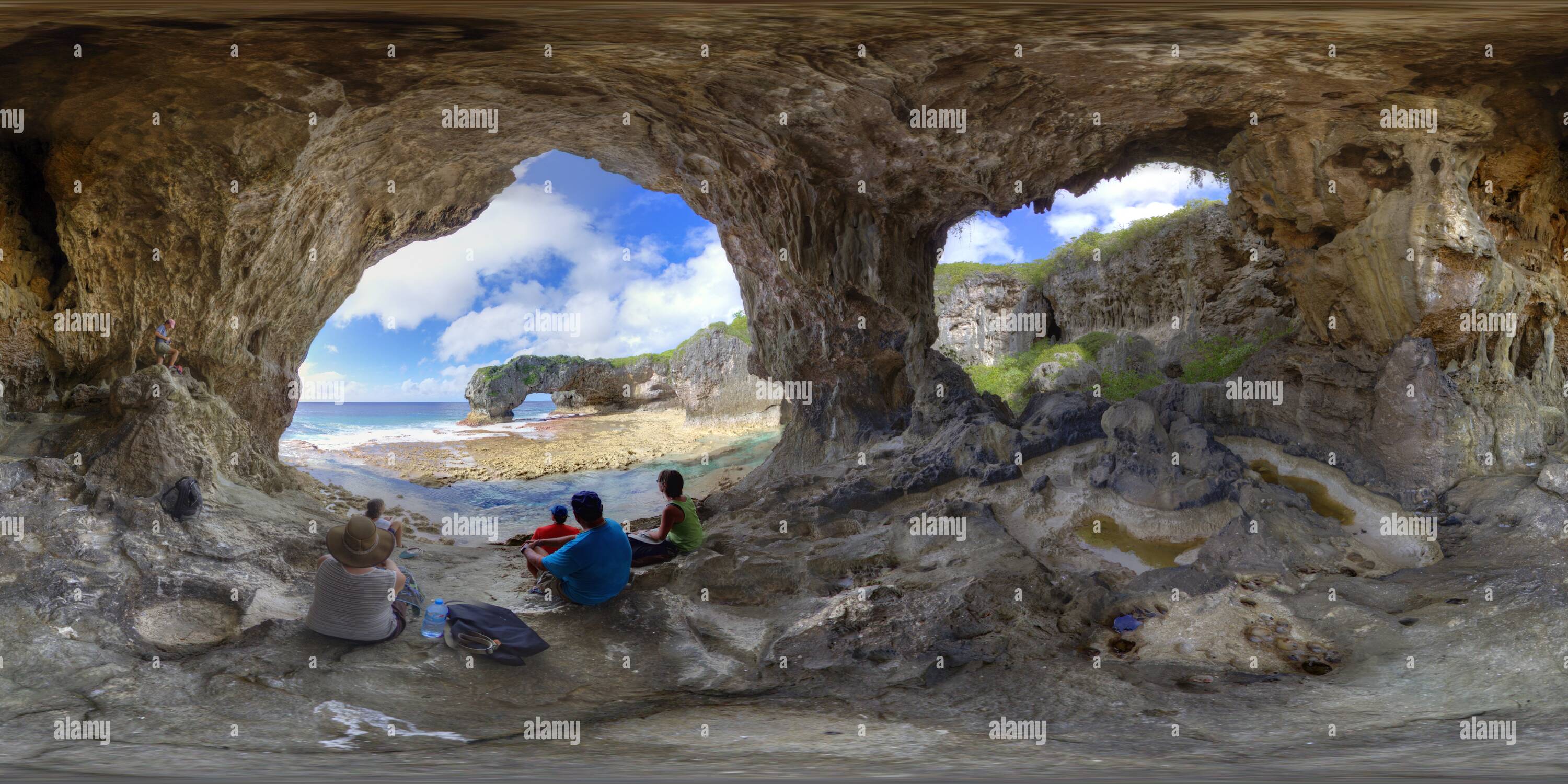 360° view of Tavala Arches in Niue - Alamy