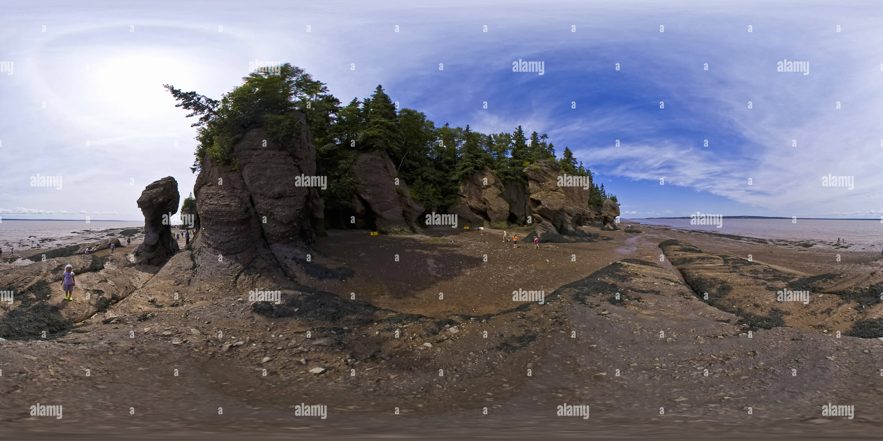 360° view of Hopewell Rocks 09 - Alamy