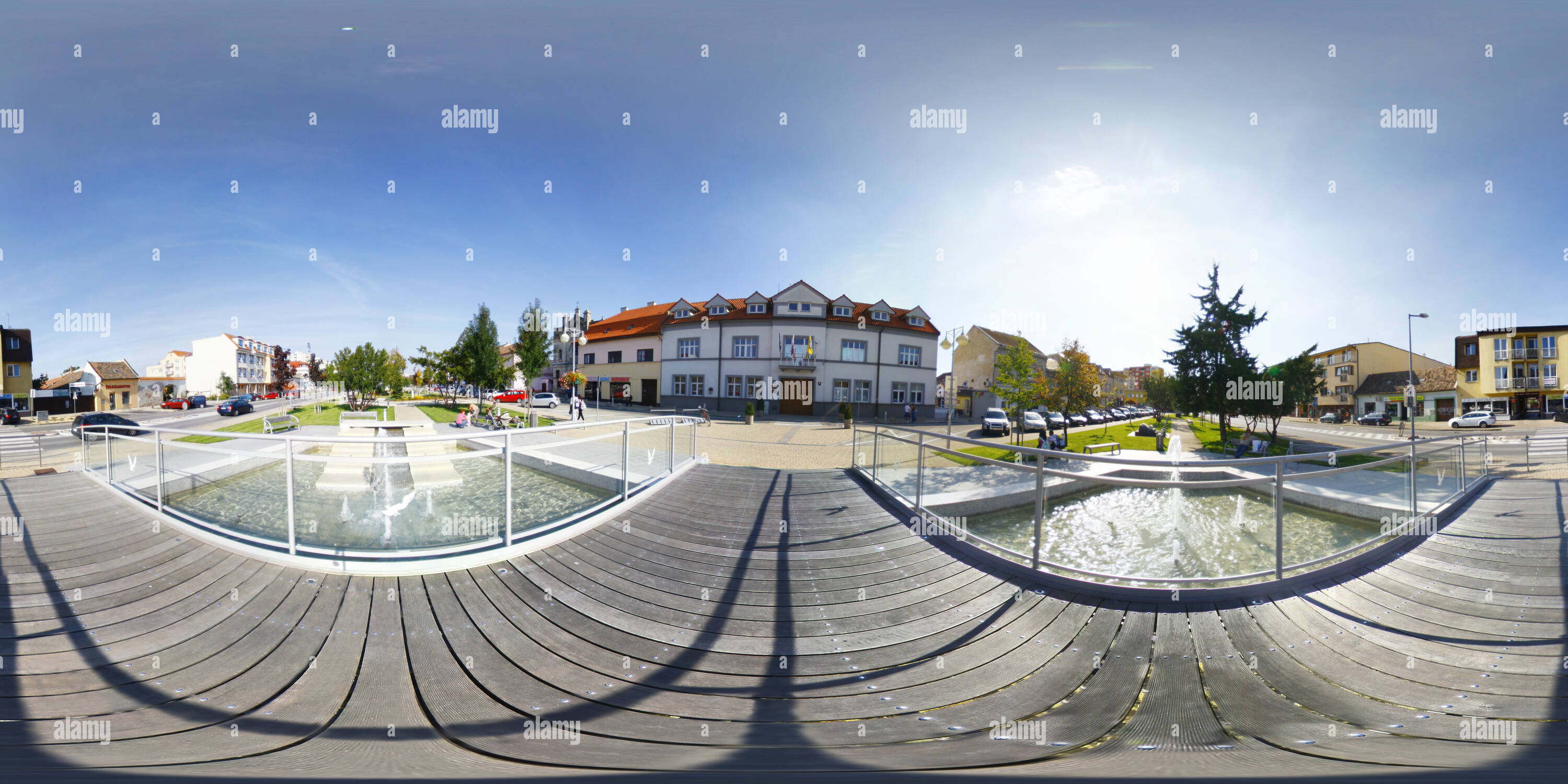 360° view of Town centre of Senec - Alamy