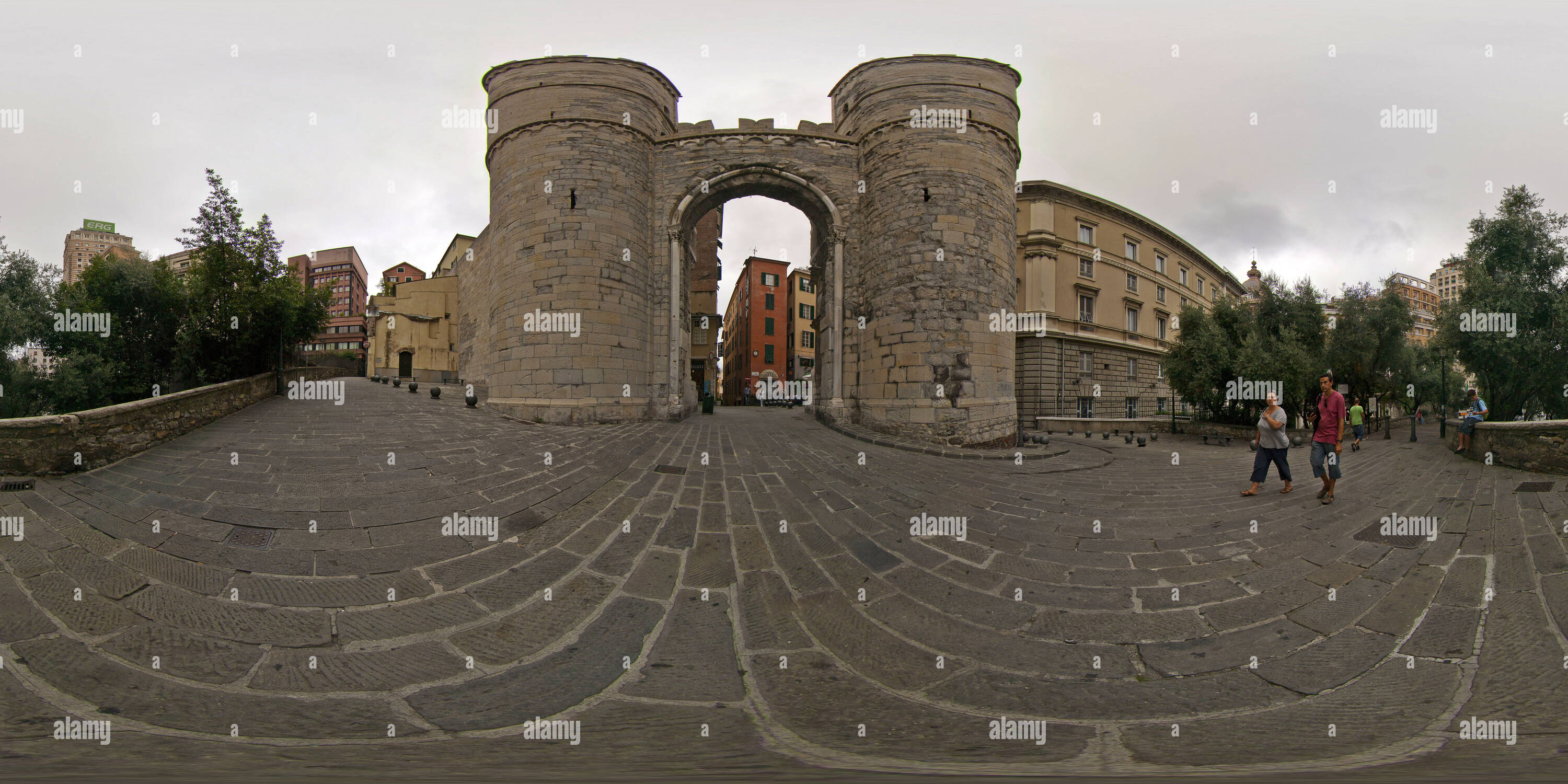 360° view of Porta Soprana in Genova - Alamy