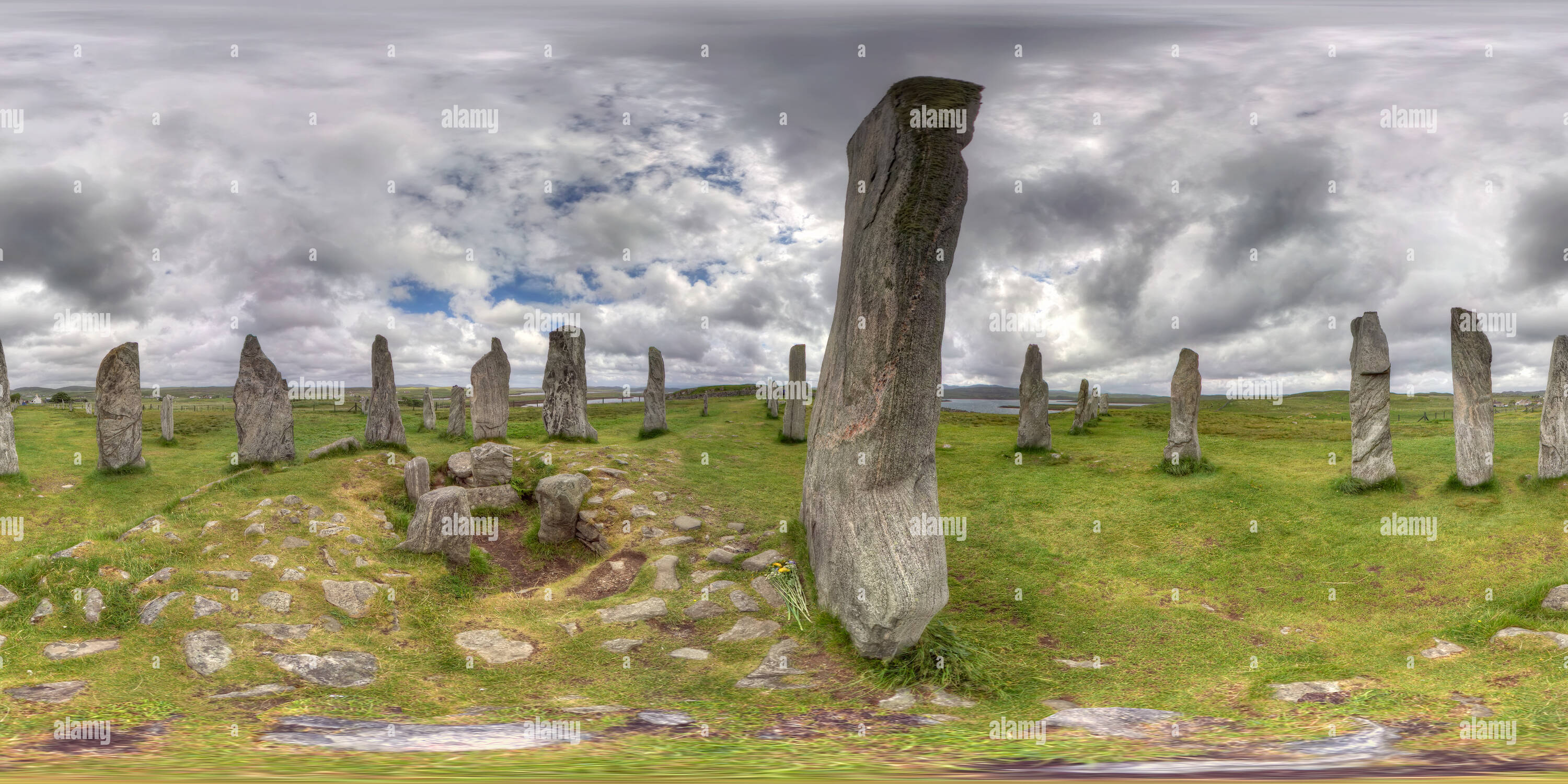 360° view of Callanais Standing Stones, Isle of Lewis - Alamy