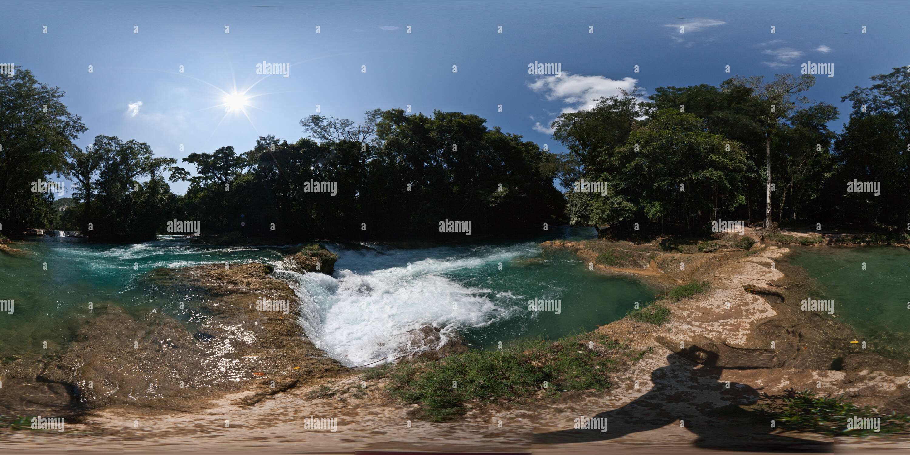 360° view of Agua Azul - Upper Section - Alamy