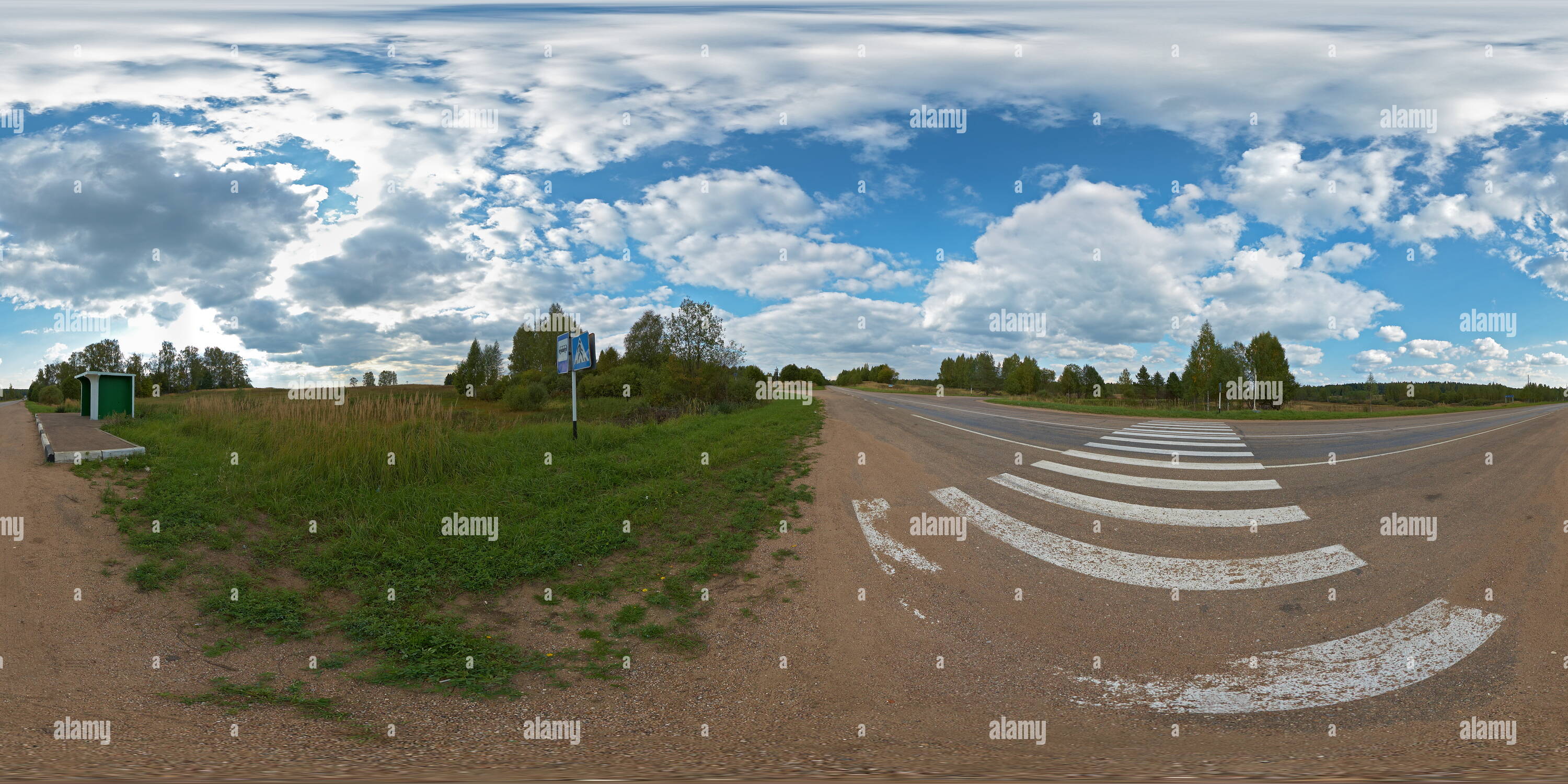 360° view of On road Vyazma-Sychevka - Alamy