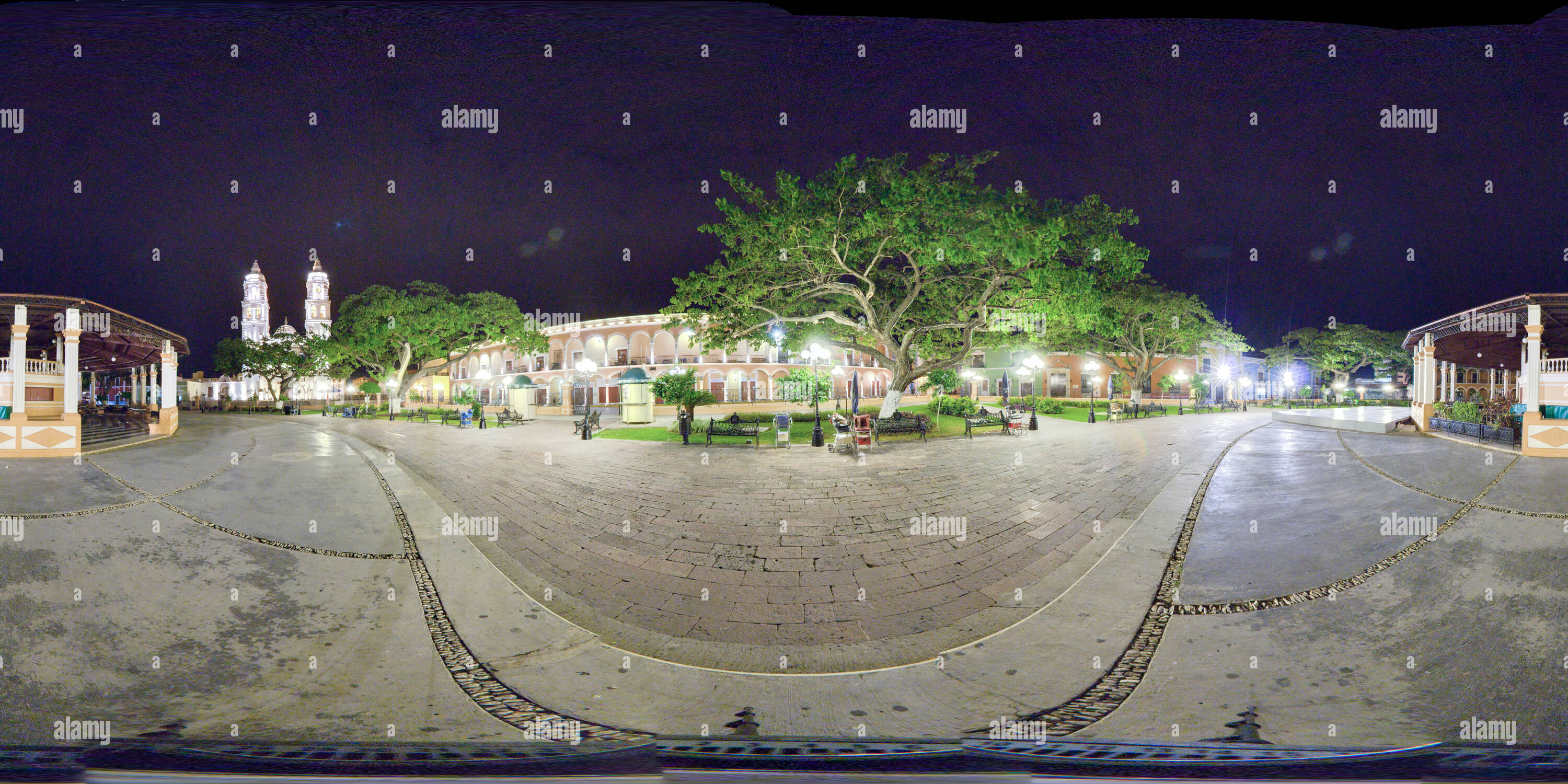 360° view of Campeche - Parque de Las Banderas - Alamy