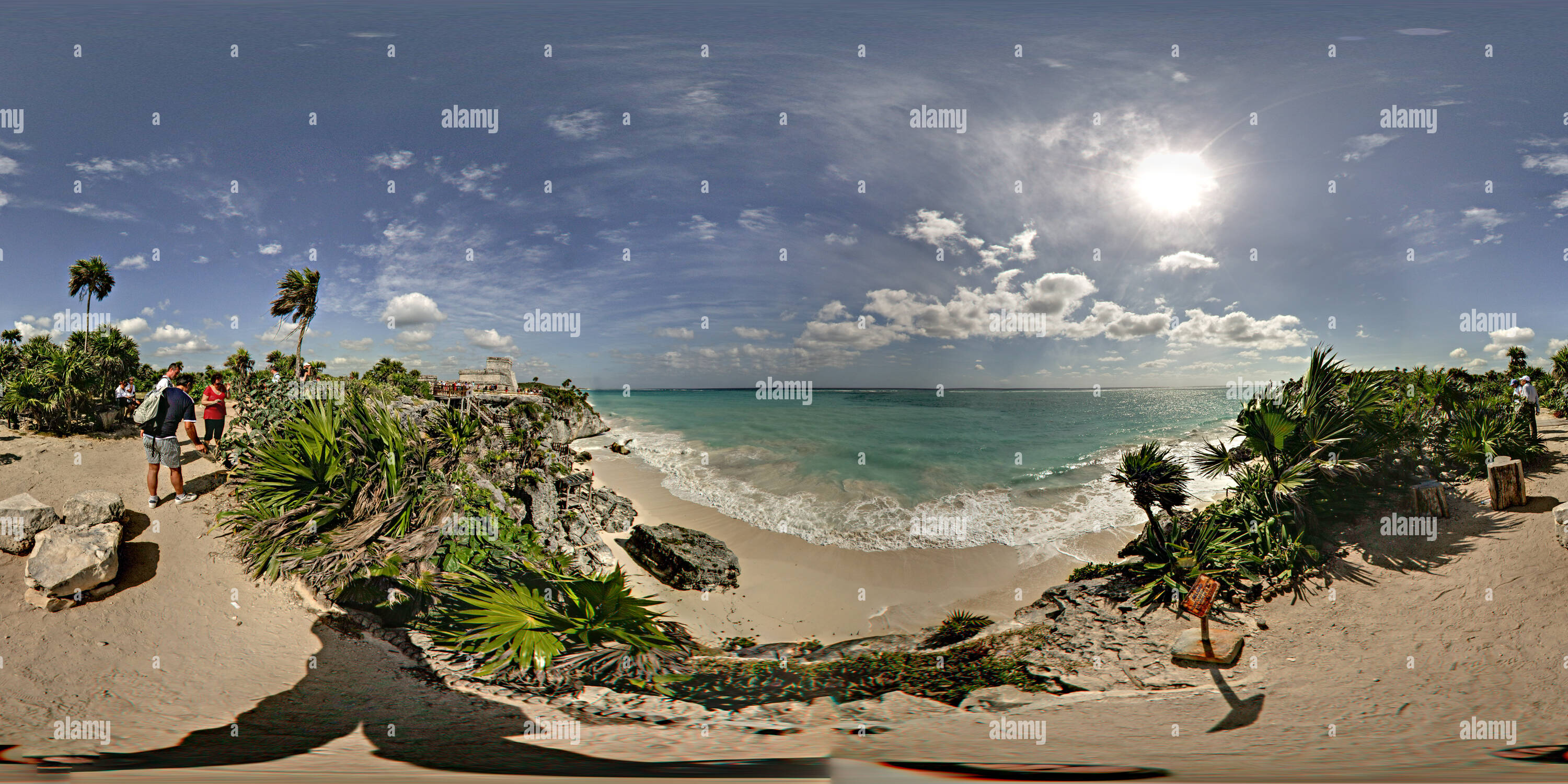 360° view of Tulum Mayan Ruins - Alamy
