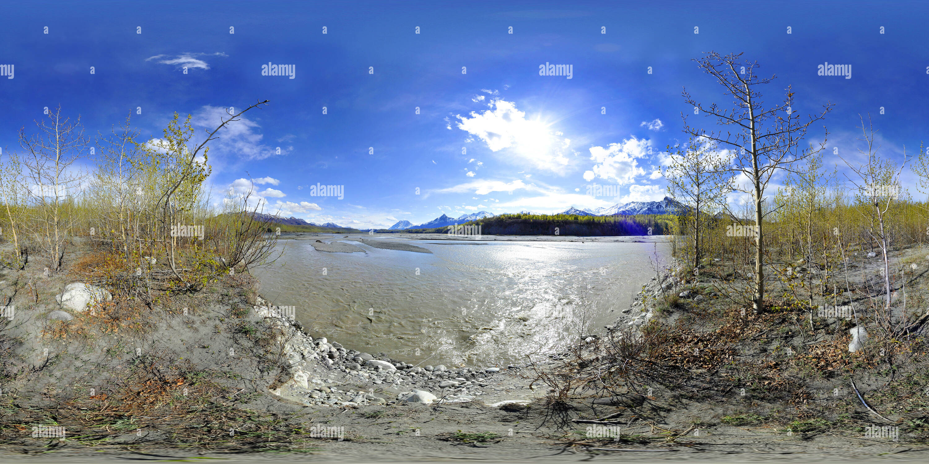 360° view of Matanuska River Valley in Alaska 2 - Alamy