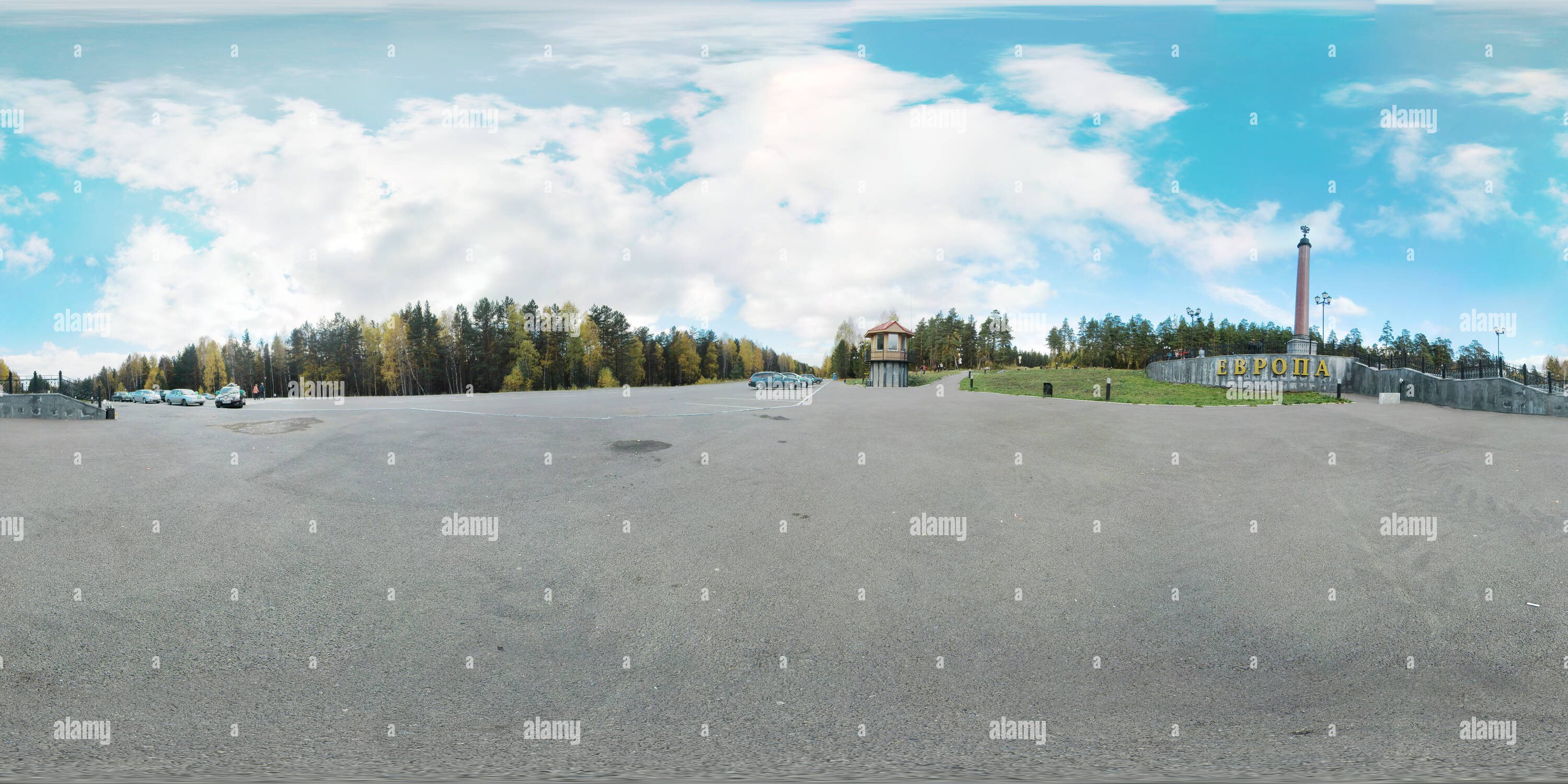 360° view of Border between Europa and Asia - Alamy