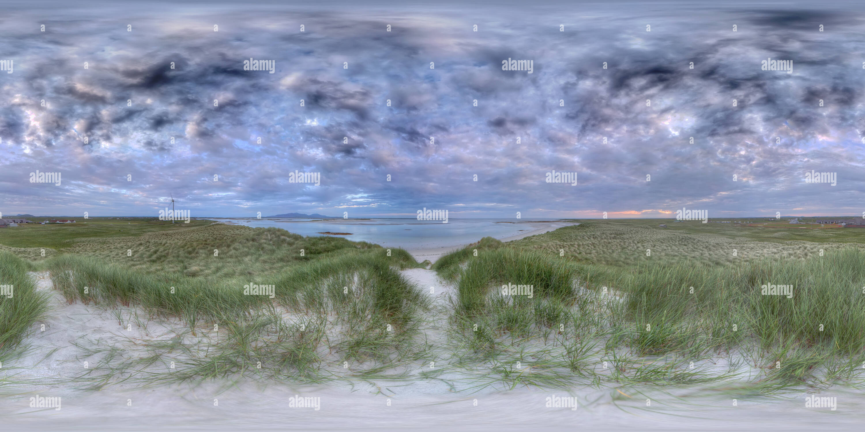 360° view of Benbecula Beach - Alamy
