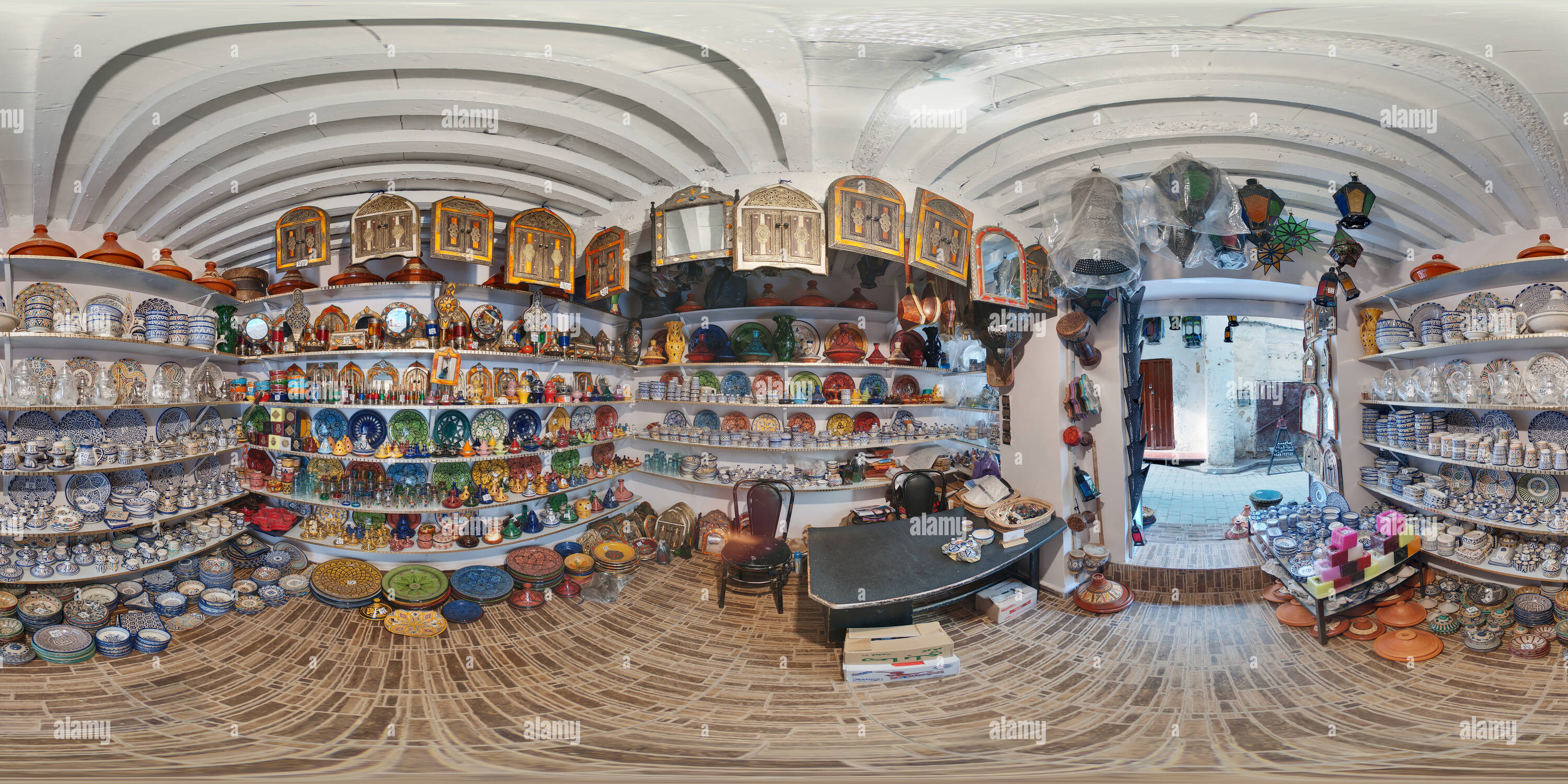 360° view of Typical store in Fes - Alamy