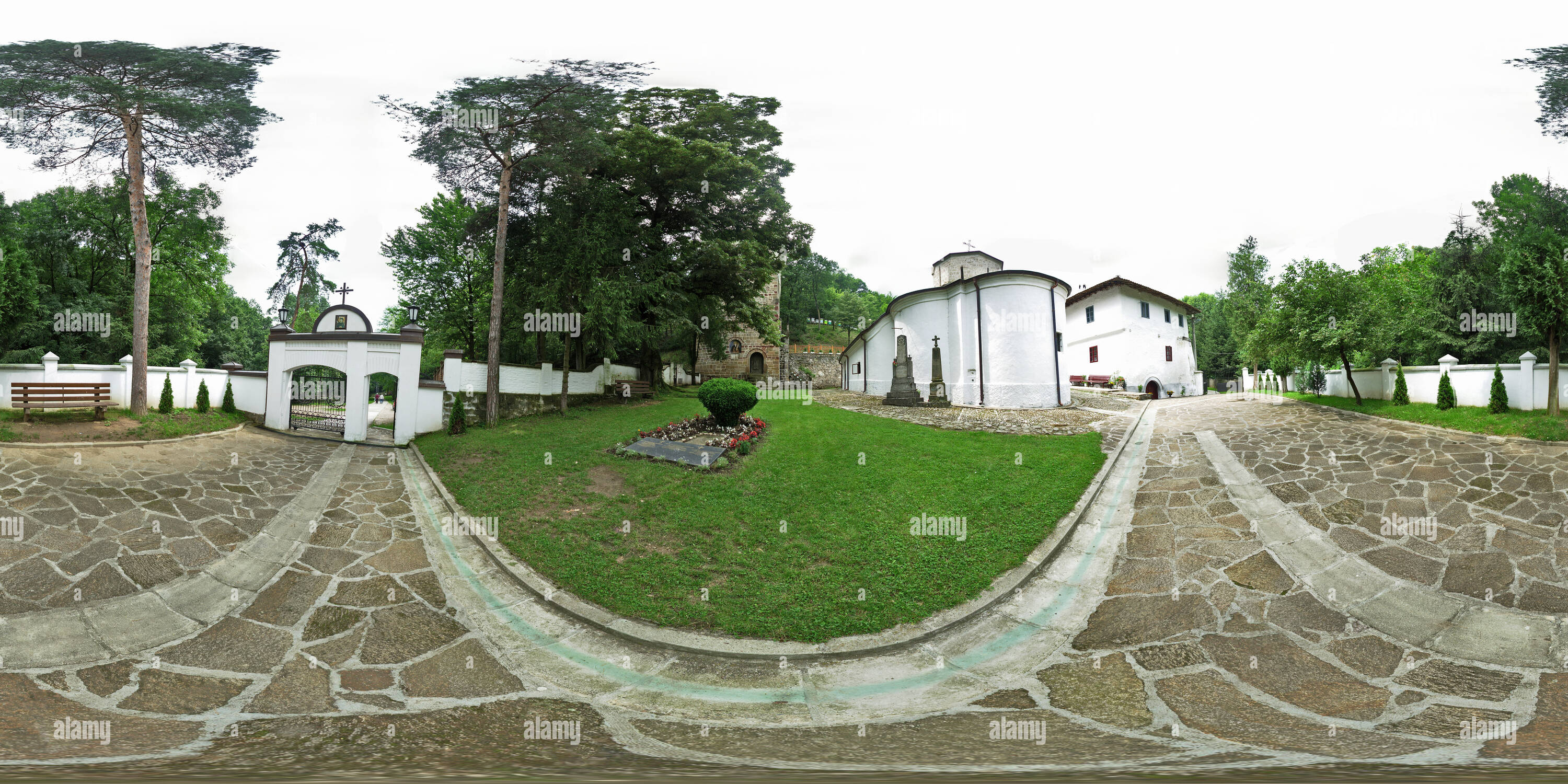 360° view of St Roman monastery near Djunis - Alamy