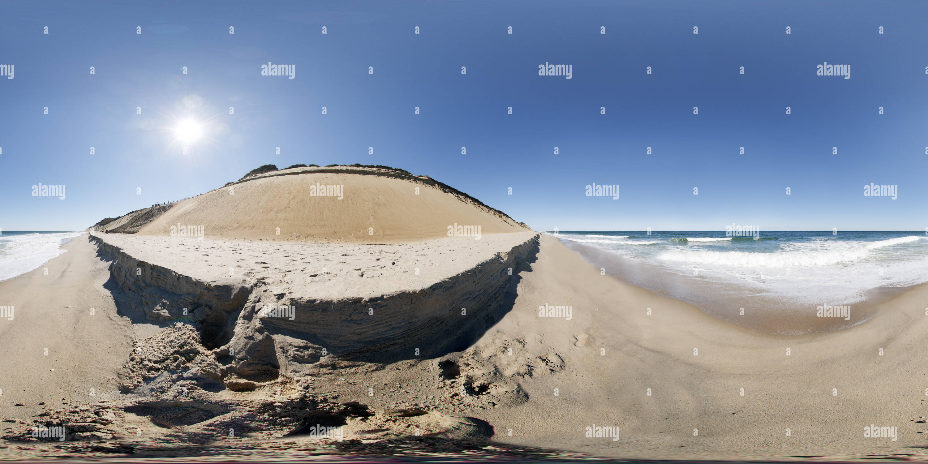 360° view of Cahoon Hollow Beach on Cape Cod - Alamy