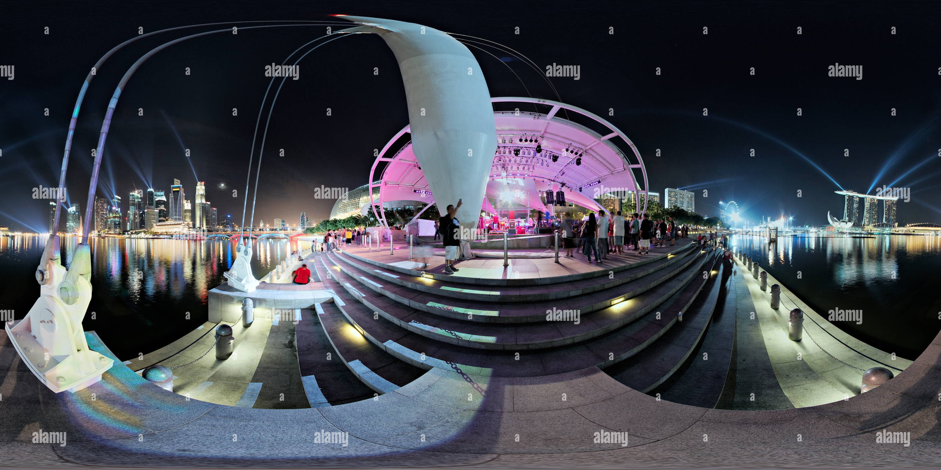 360° view of Outdoor Theatre, Esplanade, Singapore - Alamy