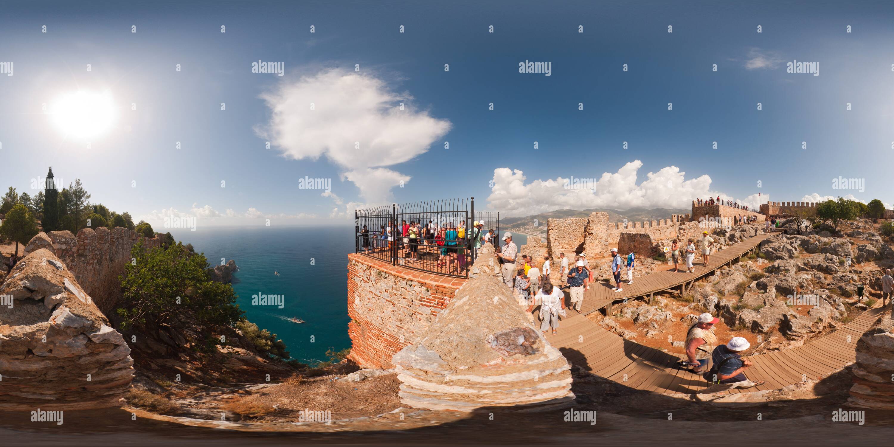 360° view of Historic Castle Alanya Alania Turkey mediterranean see ...