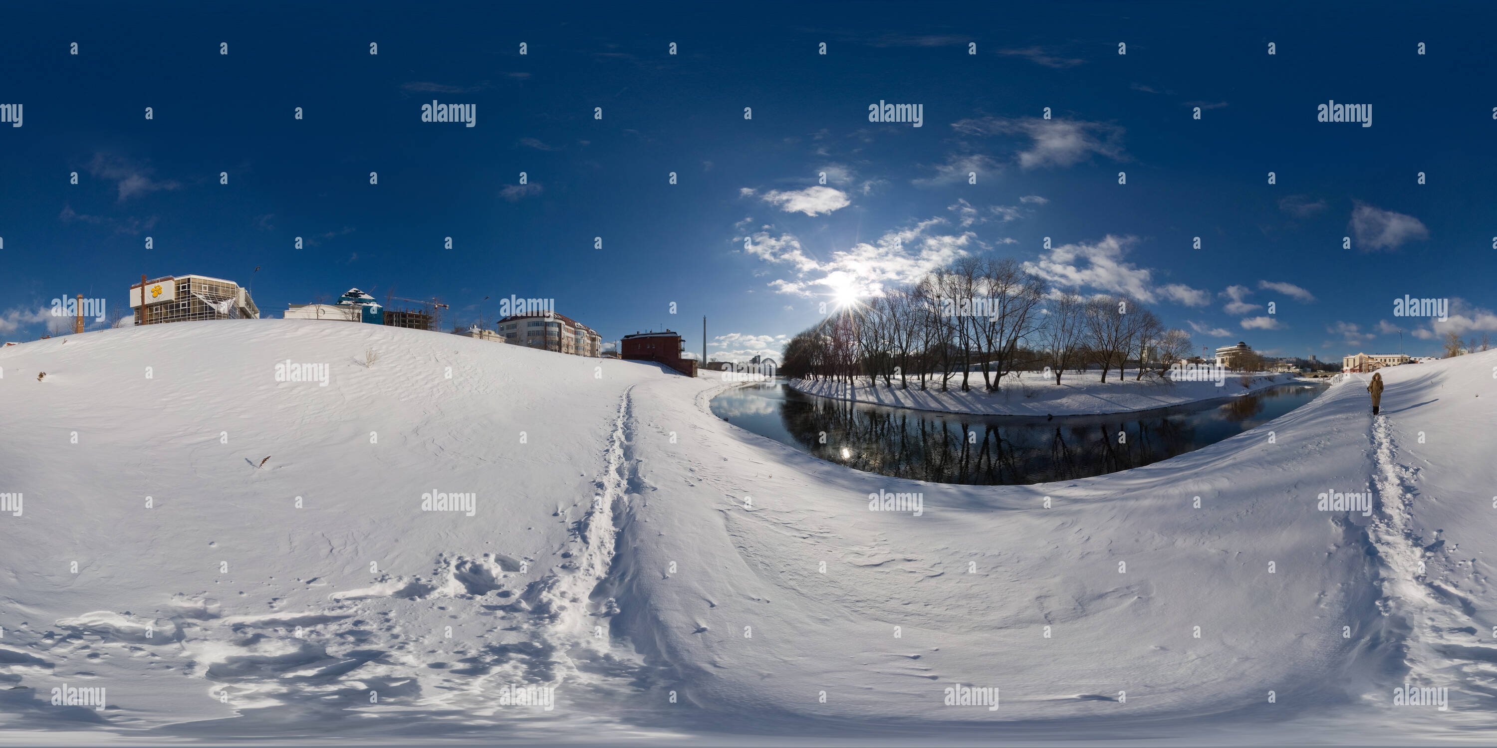 360° view of Winter city #02 - Alamy
