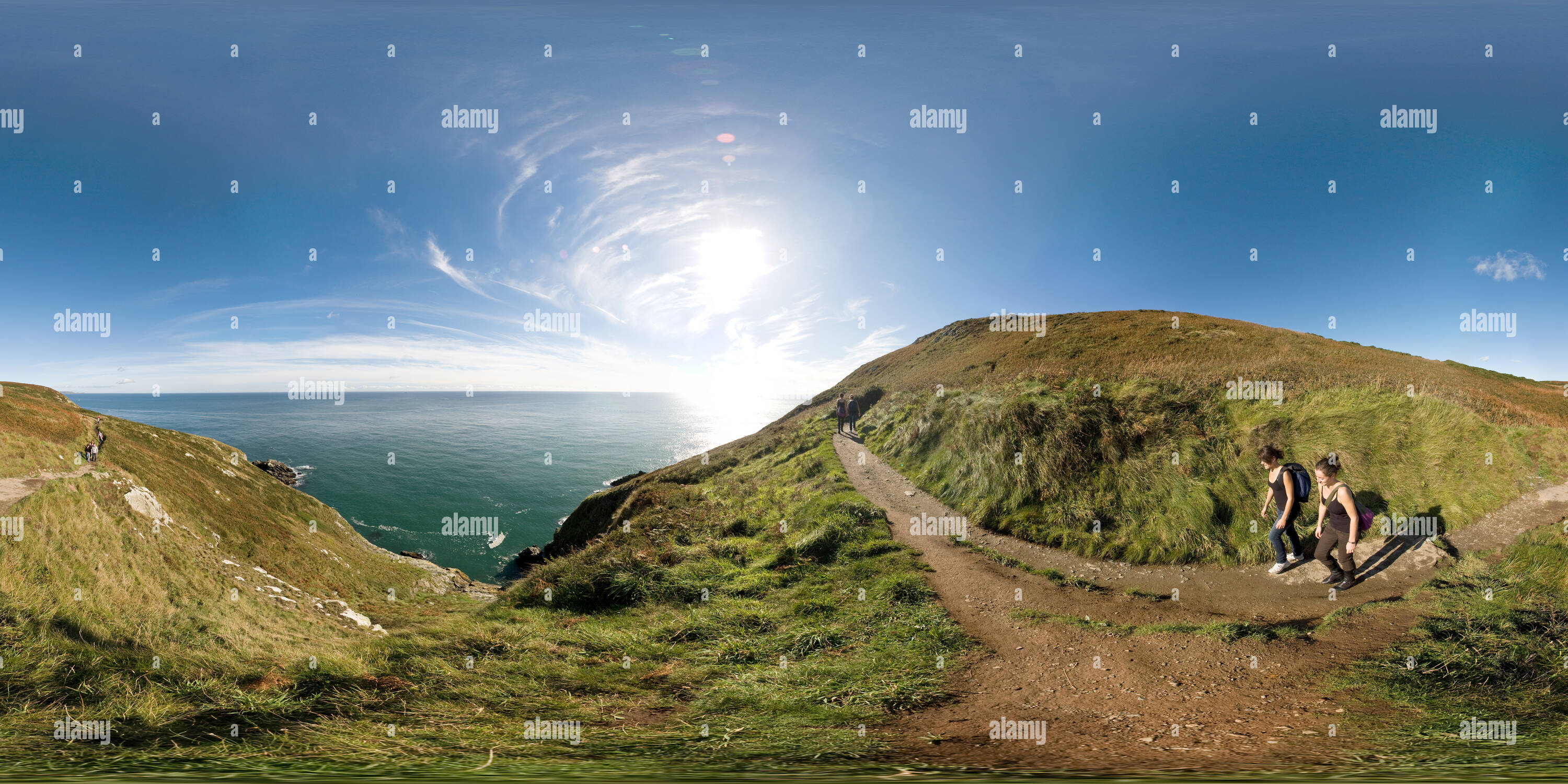360° view of nature trail on Howth peninsula - Alamy