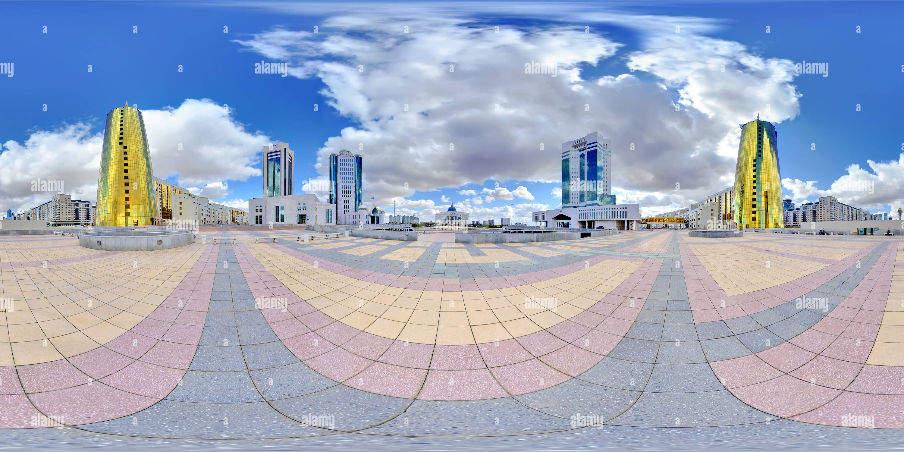 360° view of Astana - Government buildings - Alamy