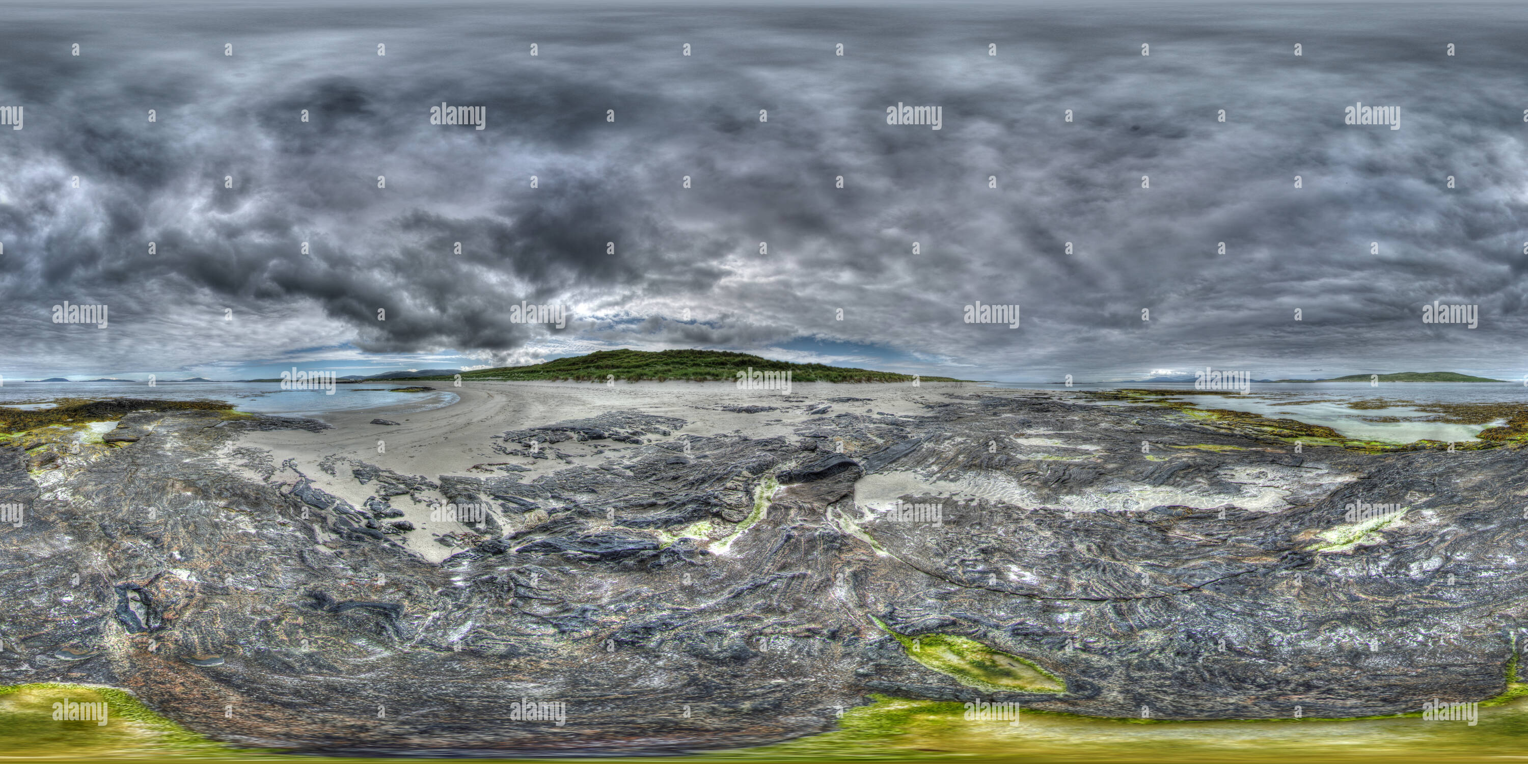 360° view of Isle Of Barra Coastline - Alamy