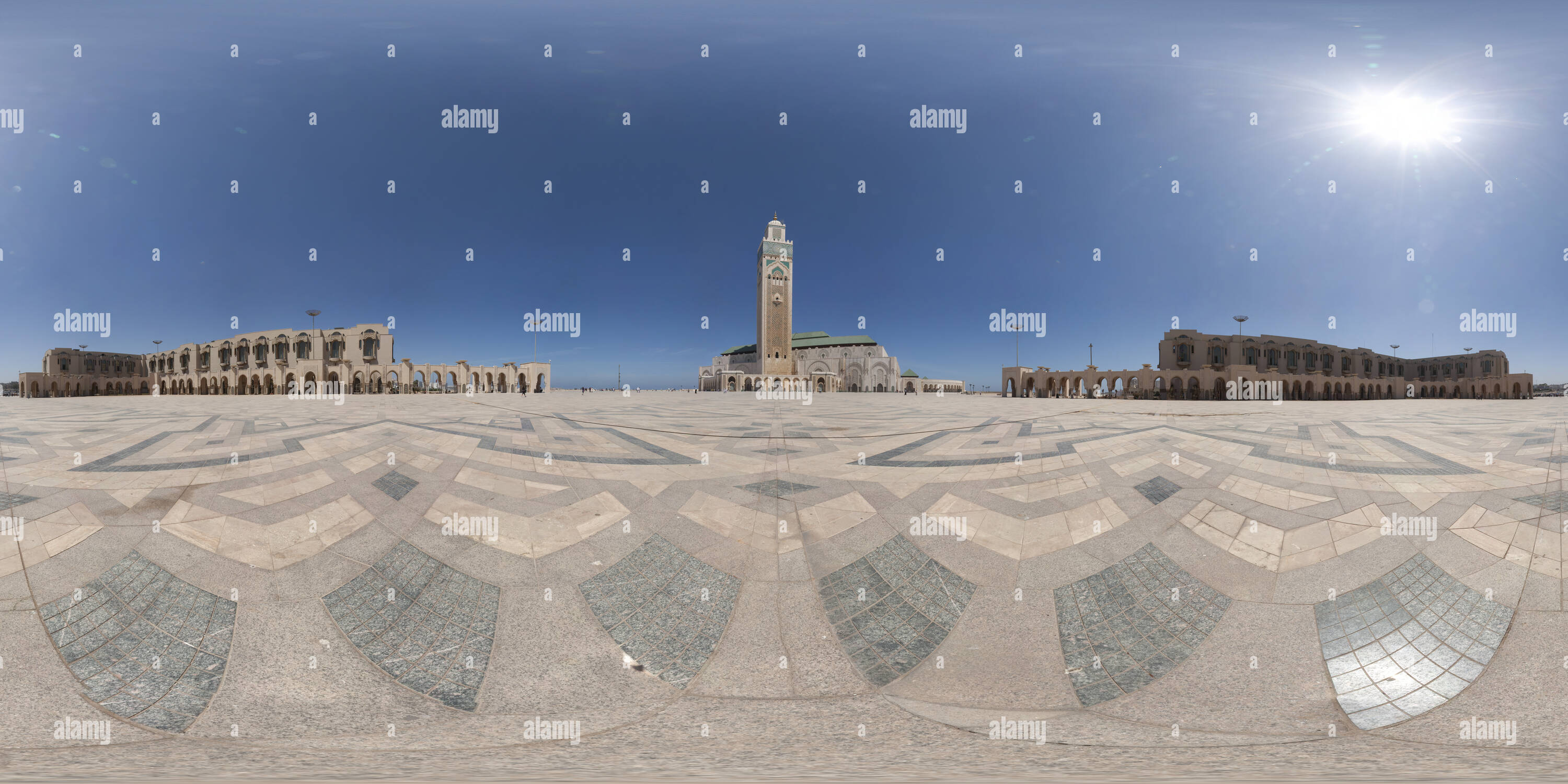360° view of The Hassan II mosque in Casablanca - Alamy