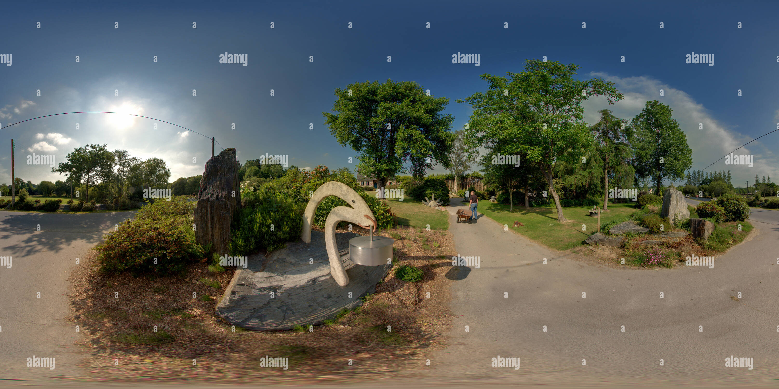 360° view of Accueil Jardin de Paul Breton, Sizun, Finistere - Alamy