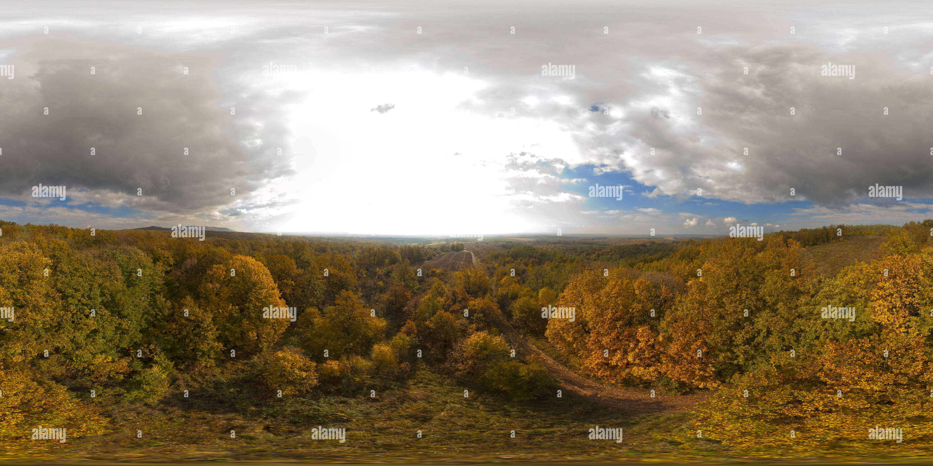 360° view of Mecsek Mountains Indian Summertime 3 - Alamy
