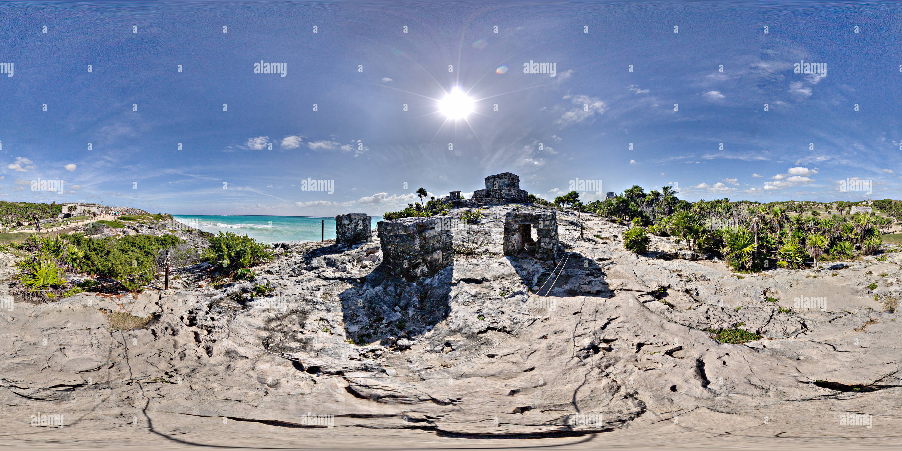 360° view of Tulum Mayan Ruins - Alamy