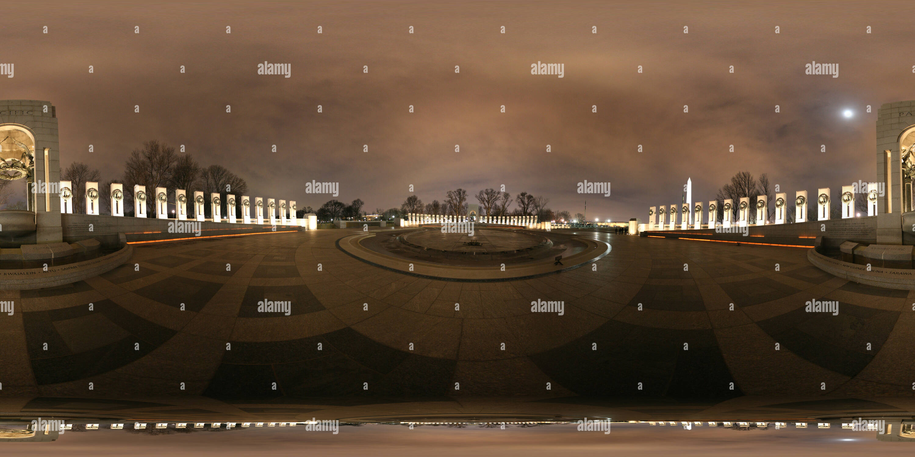 360° view of World War ll memorial Pacific Tower - Alamy