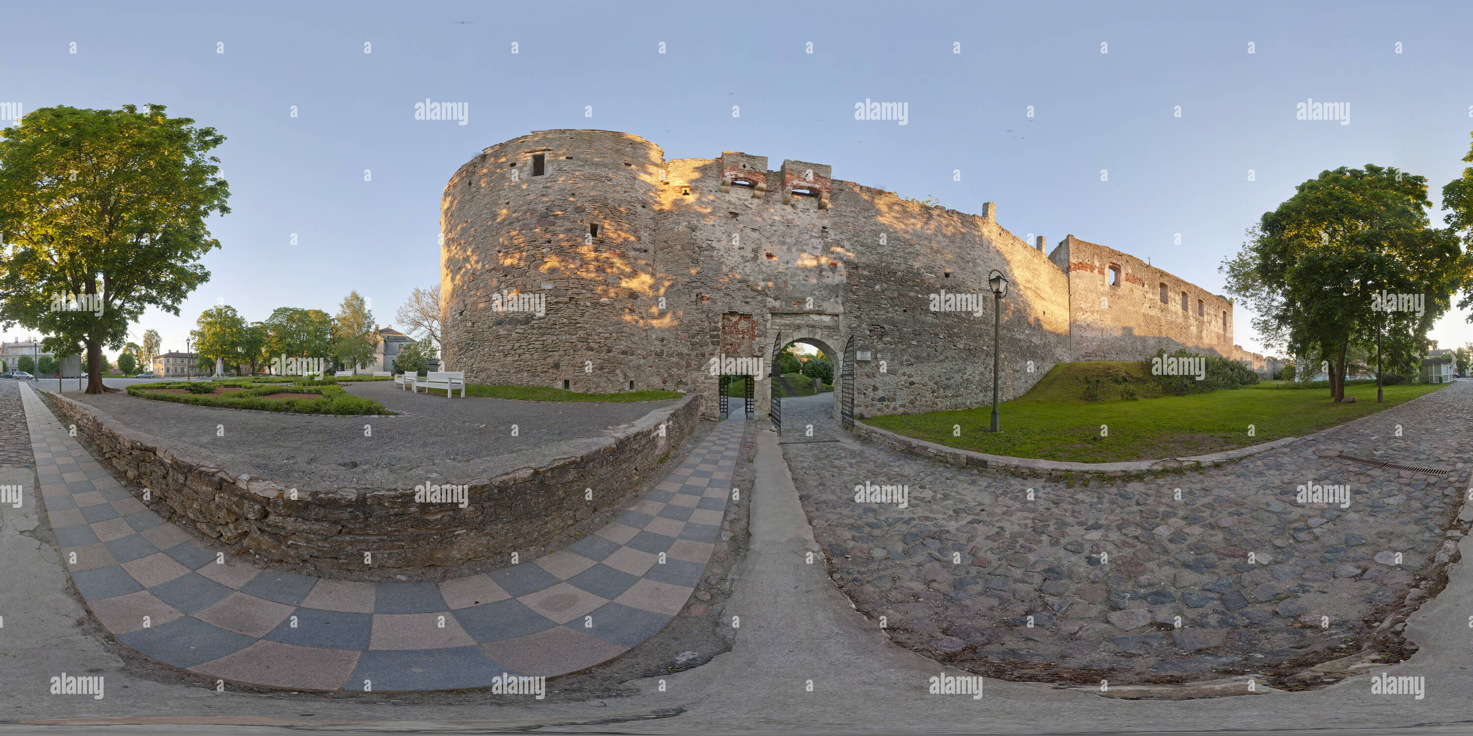 360° view of Main gate of Haapsalu Episcopal castle - Alamy