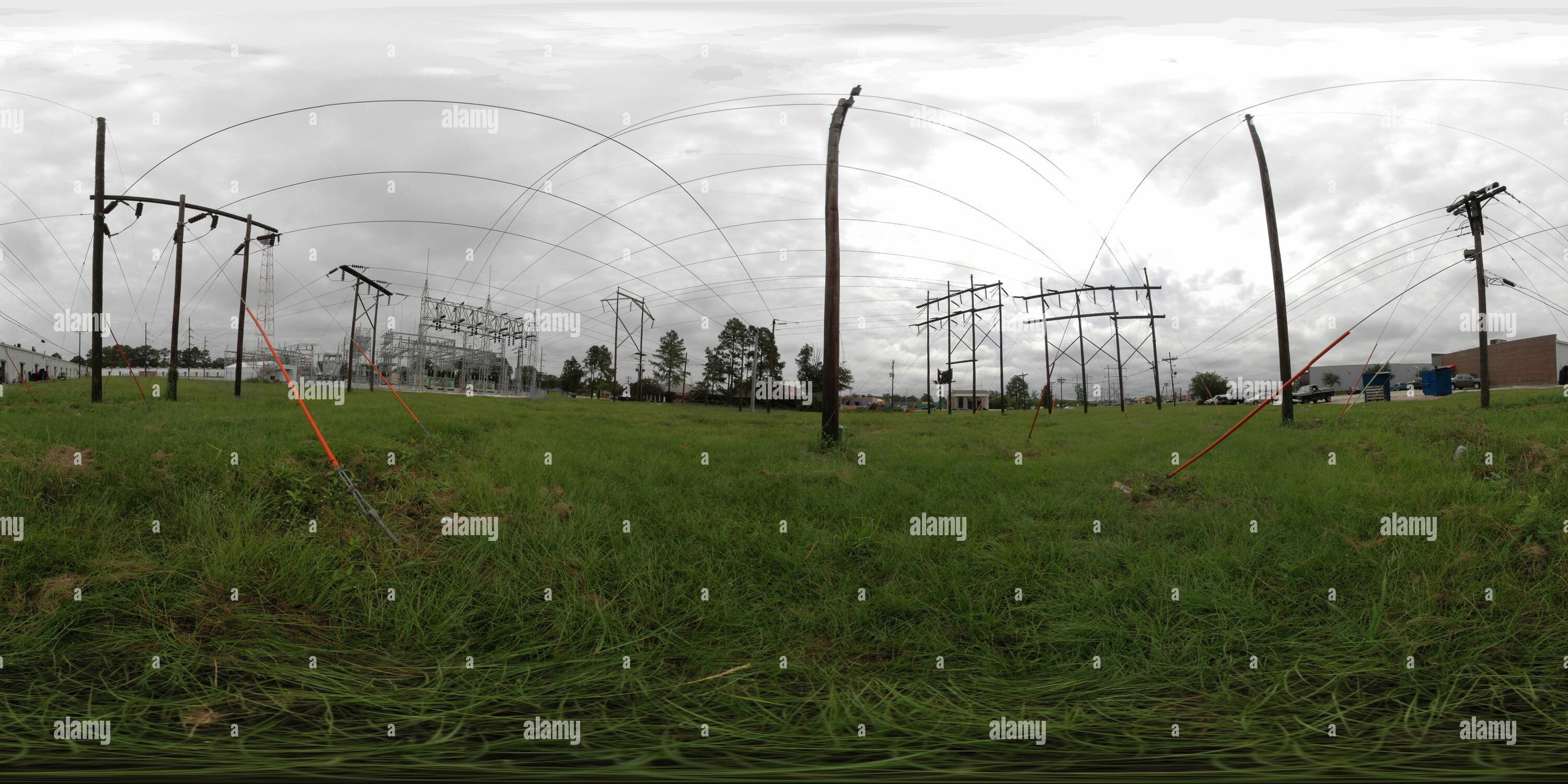 360° view of Power Lines, Baton Rouge, Louisiana, USA - Alamy