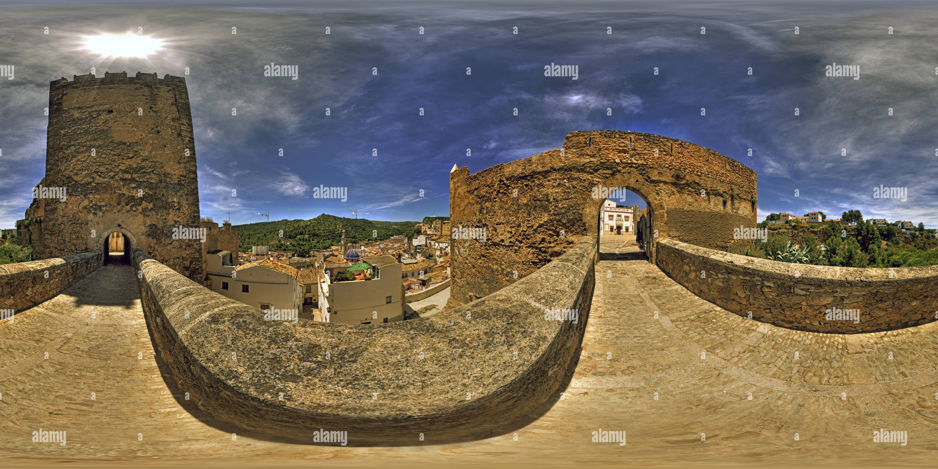 360° view of Castle of Buñol - Alamy