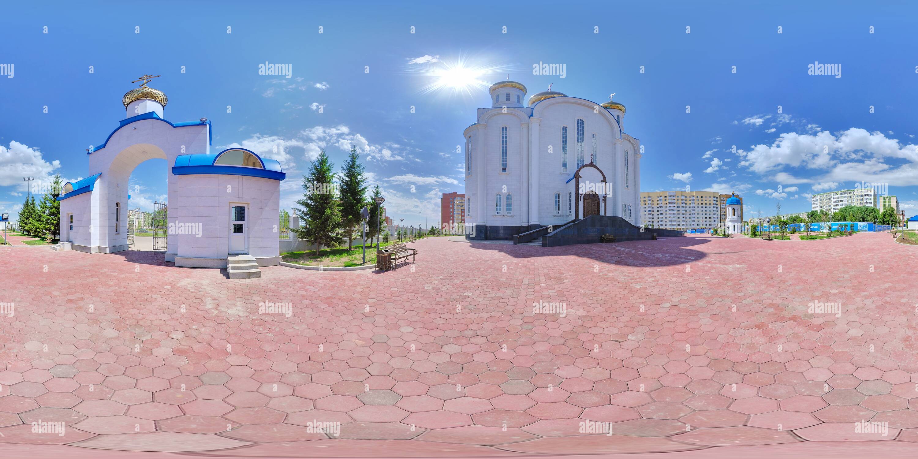 360° view of Astana - Russian Orthodox Сhurch - Alamy